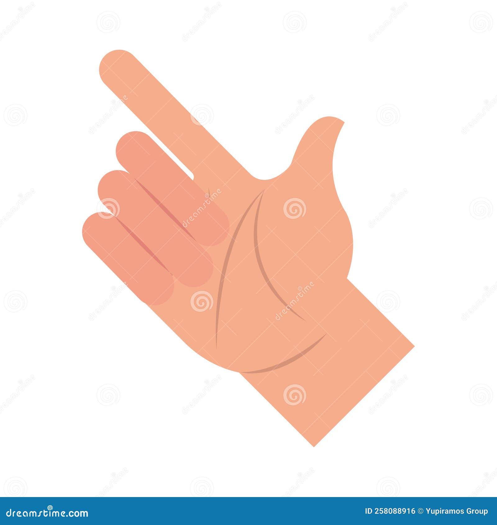 Pointing hand gesture stock vector. Illustration of isolation - 258088916