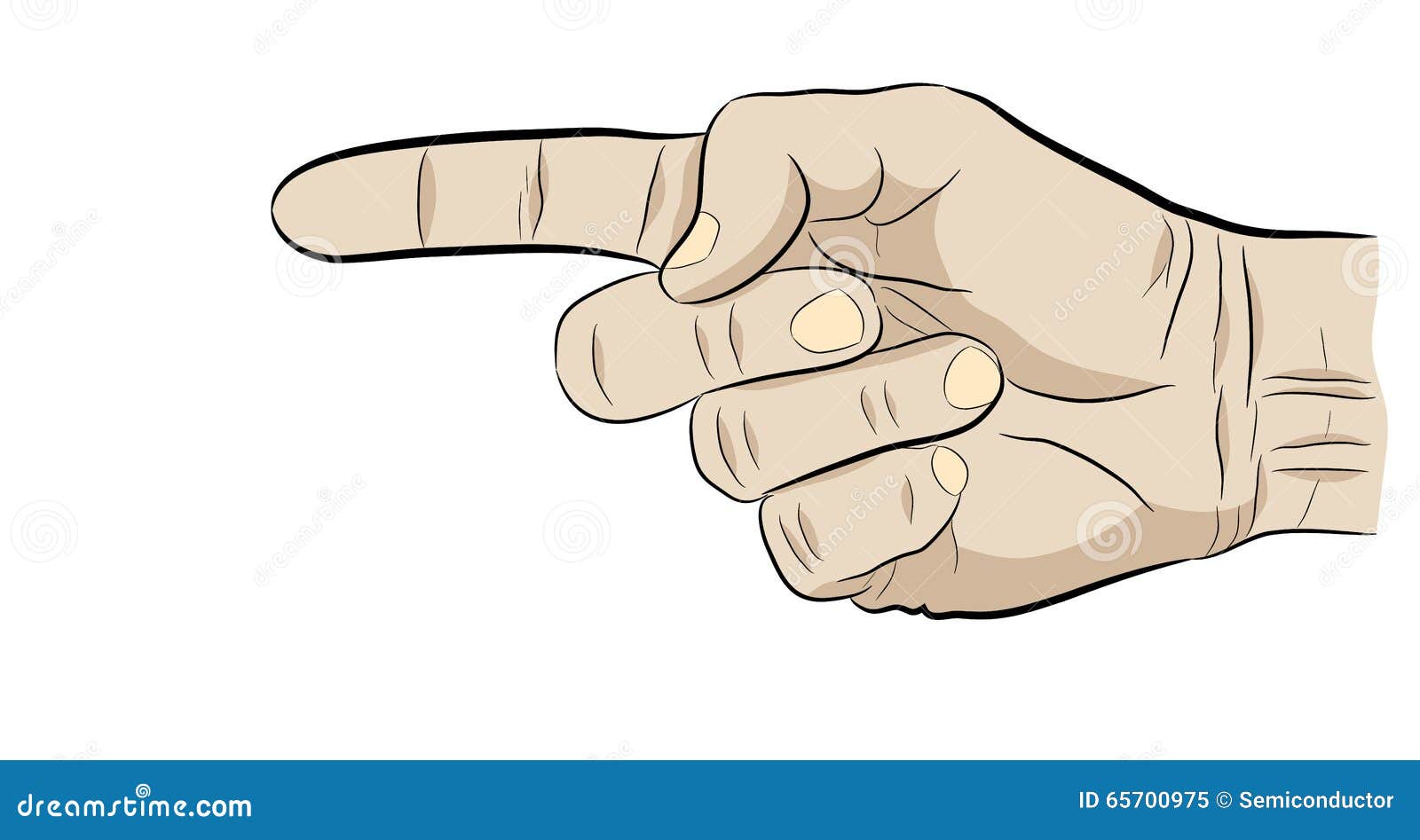 Pointing Hand stock vector. Illustration of hand, human - 65700975