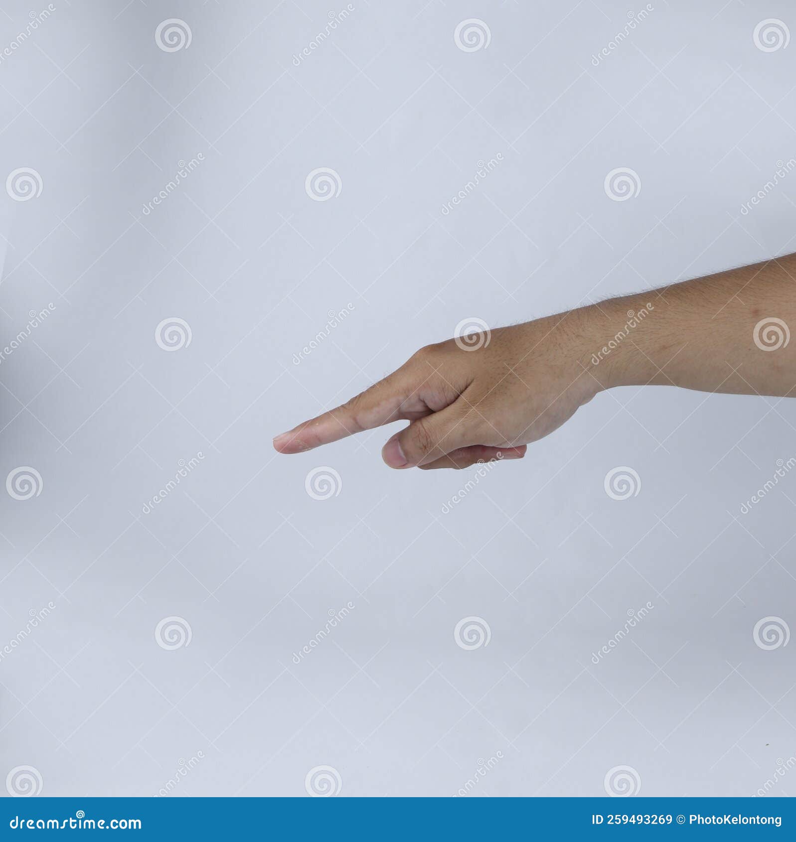 Pointing Hand Isolated on a White Background Stock Image - Image of ...