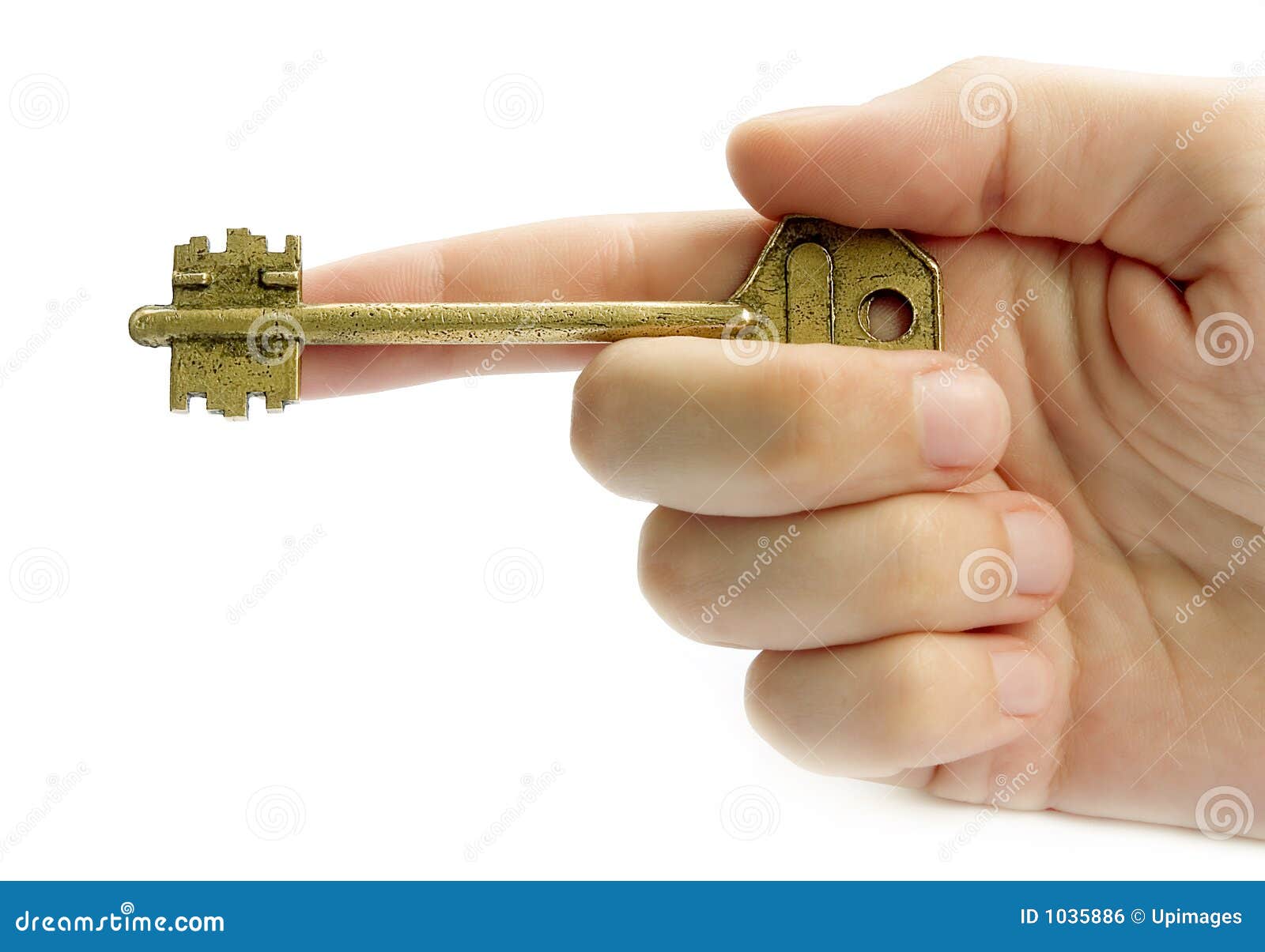 Pointing Hand with a Key stock photo. Image of apartment - 1035886