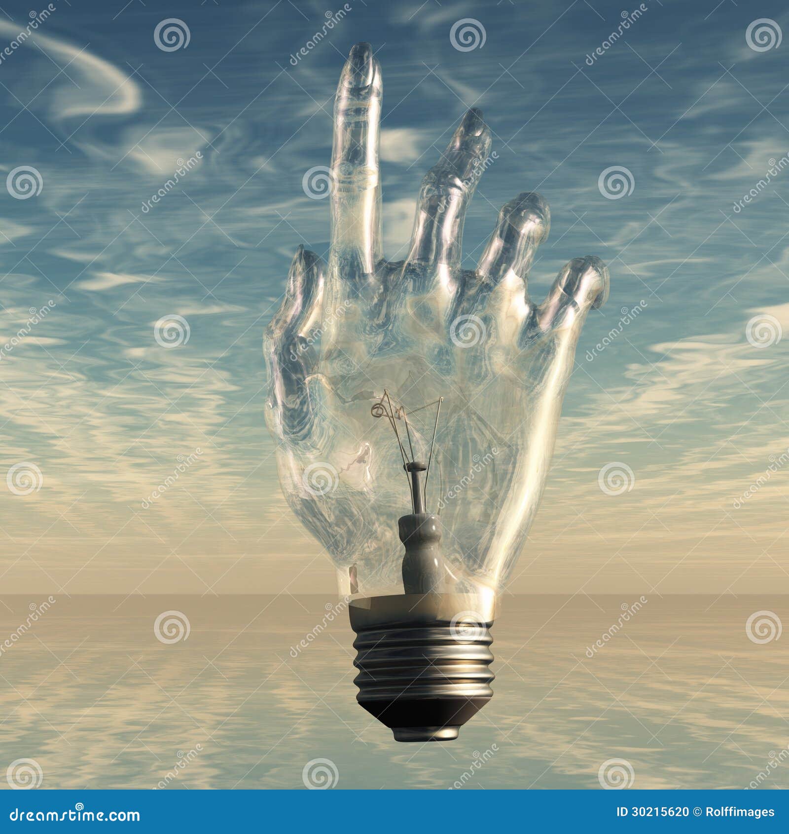 Man Pointing At Light Bulb. Vector Illustration | CartoonDealer.com ...