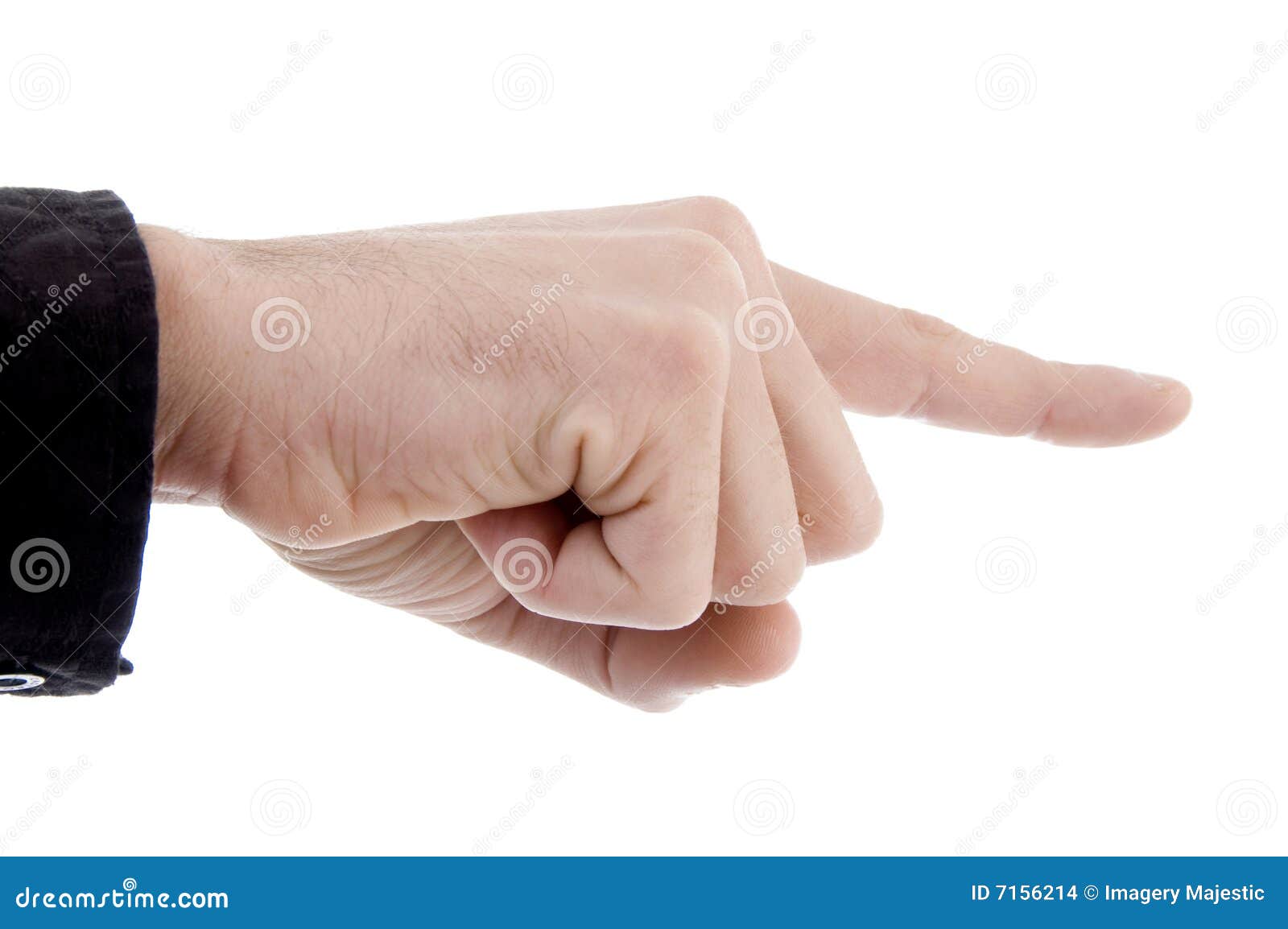Pointing hand of man stock photo. Image of studio, pointing - 7156214