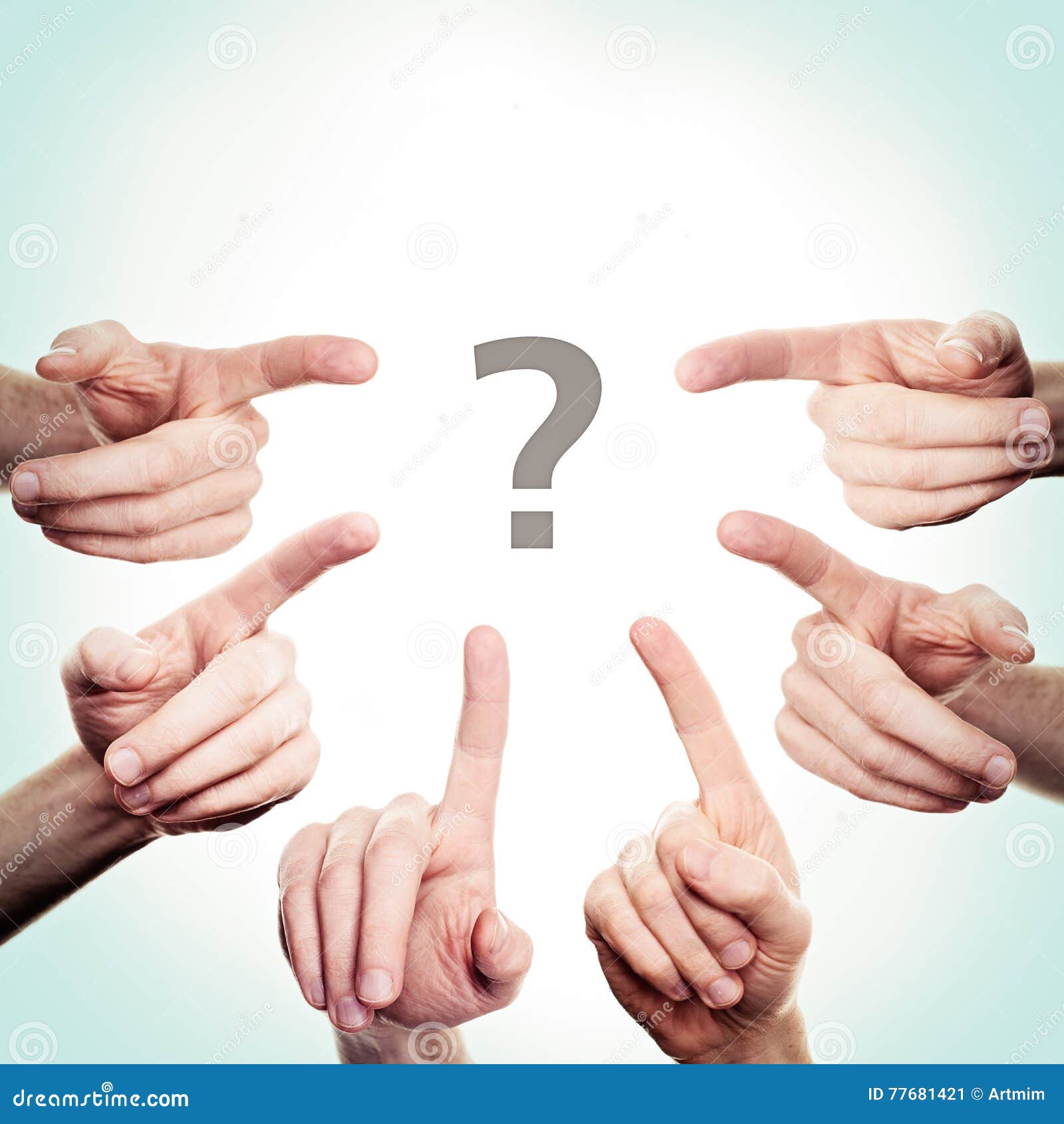 Pointing Hand and Question Mark Stock Image - Image of concepts ...