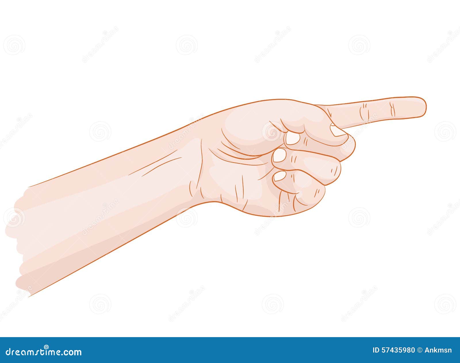 Pointing hand stock vector. Illustration of indicate - 57435980