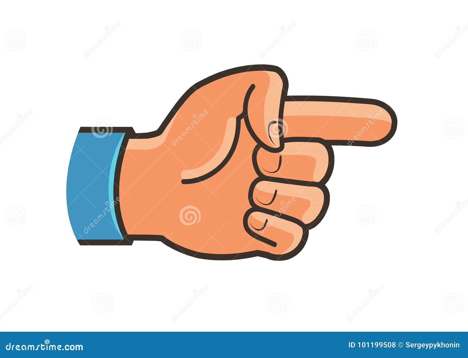 Cartoon Hand Pointing Vector Illustration 9355252