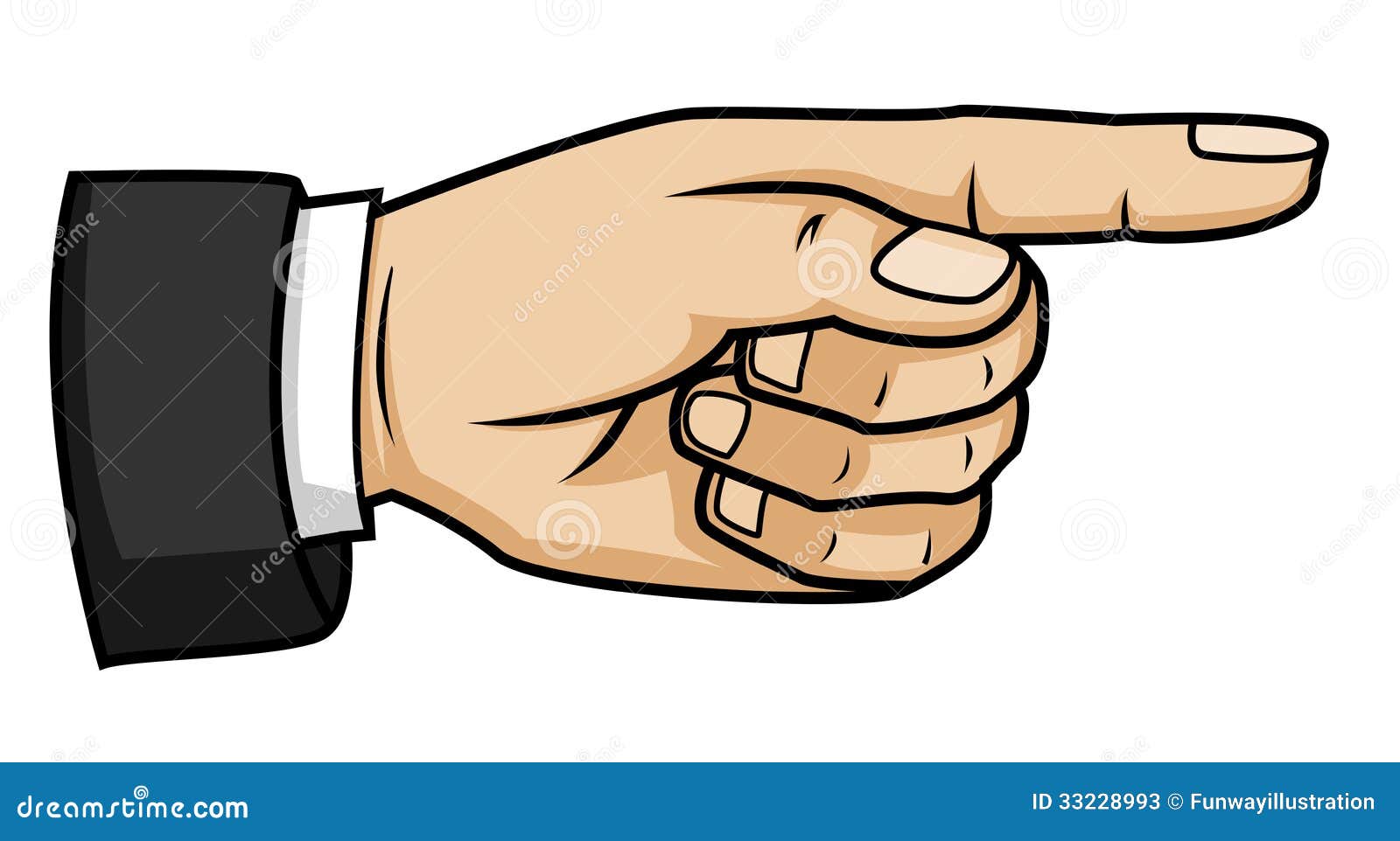 Pointing hand stock illustration. Illustration of right - 33228993