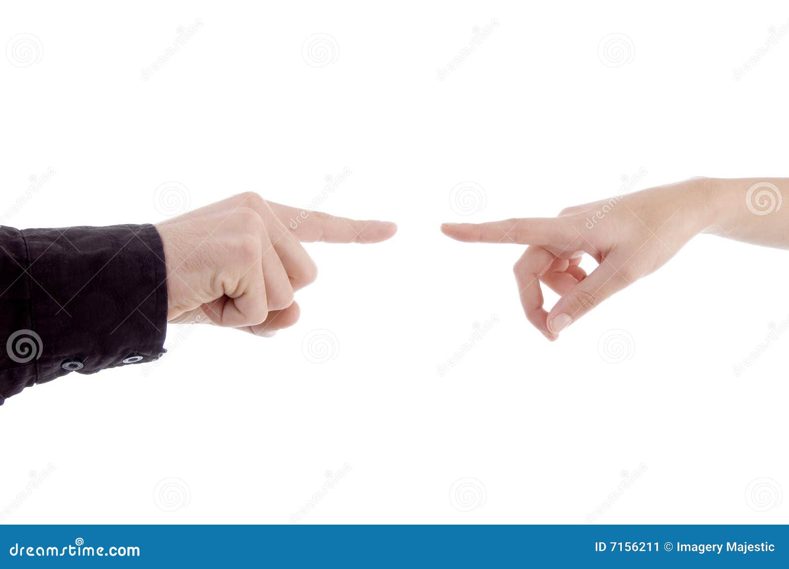 Pointing hands of people stock image. Image of male, indicating - 7156211