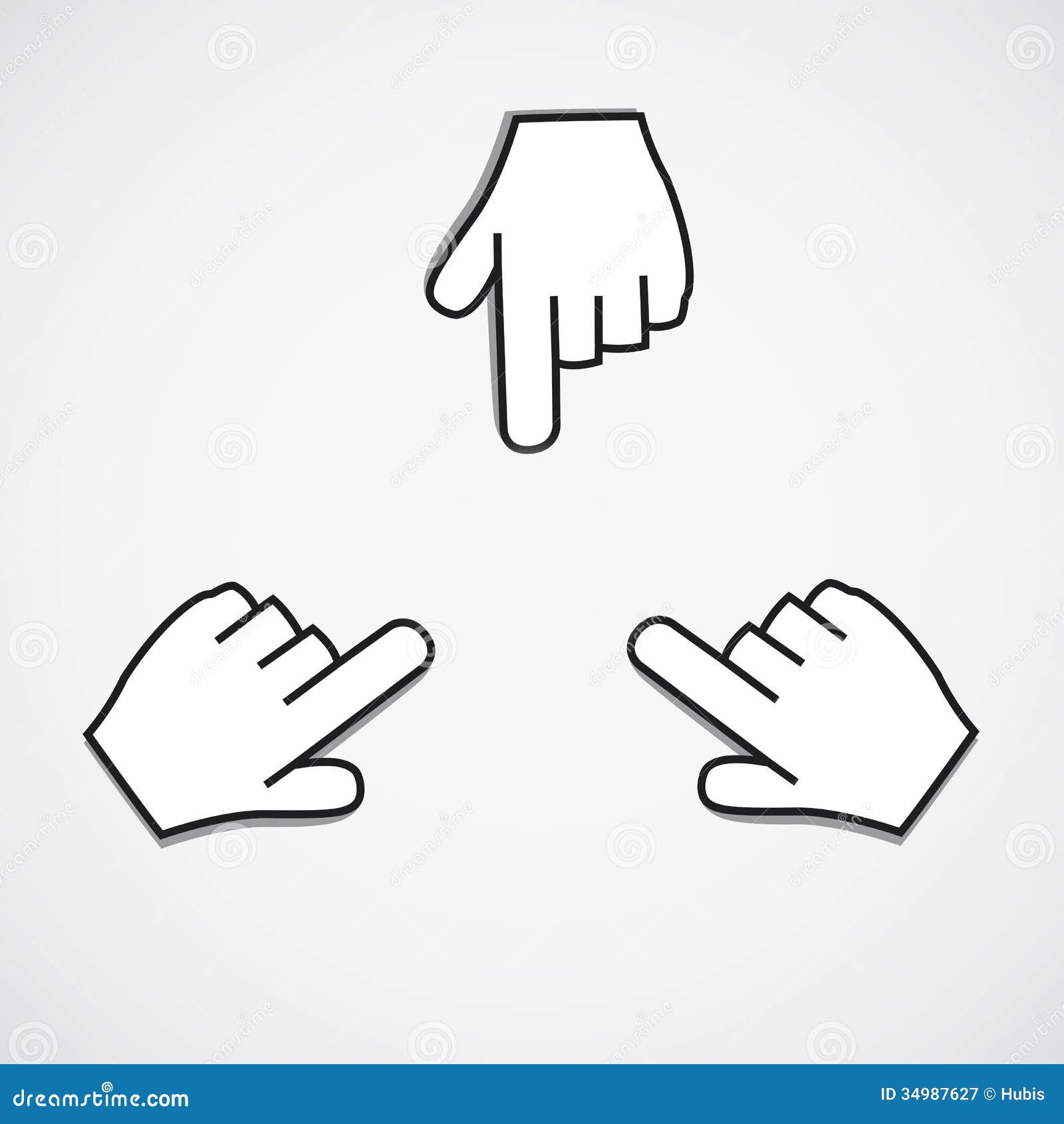 Pointing icon stock vector. Illustration of computer - 34987627