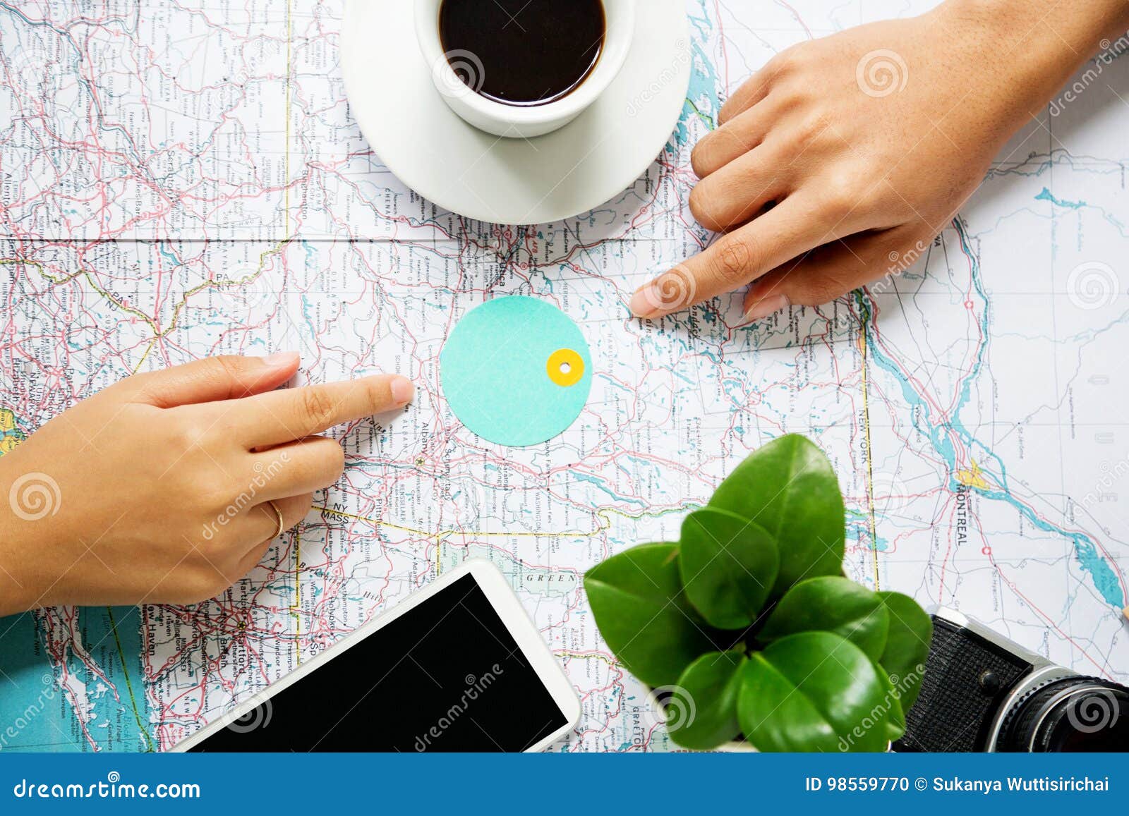 Pointing at Map Where Traveling Stock Photo - Image of creative ...