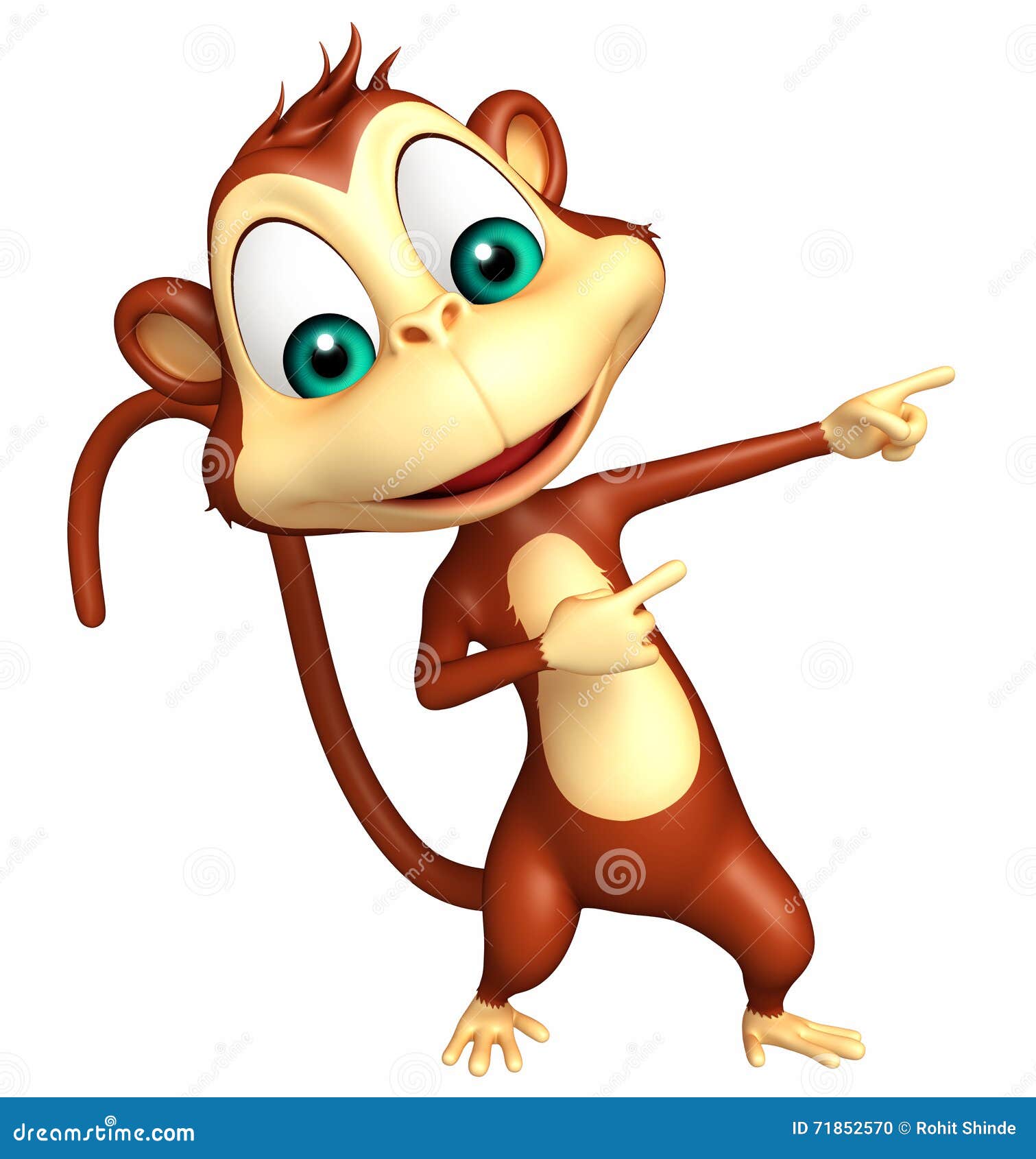 Pointing Monkey Cartoon Character | CartoonDealer.com #71852570