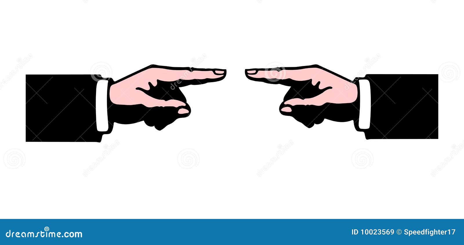 Pointing in Opposite Directions Stock Illustration - Illustration of ...