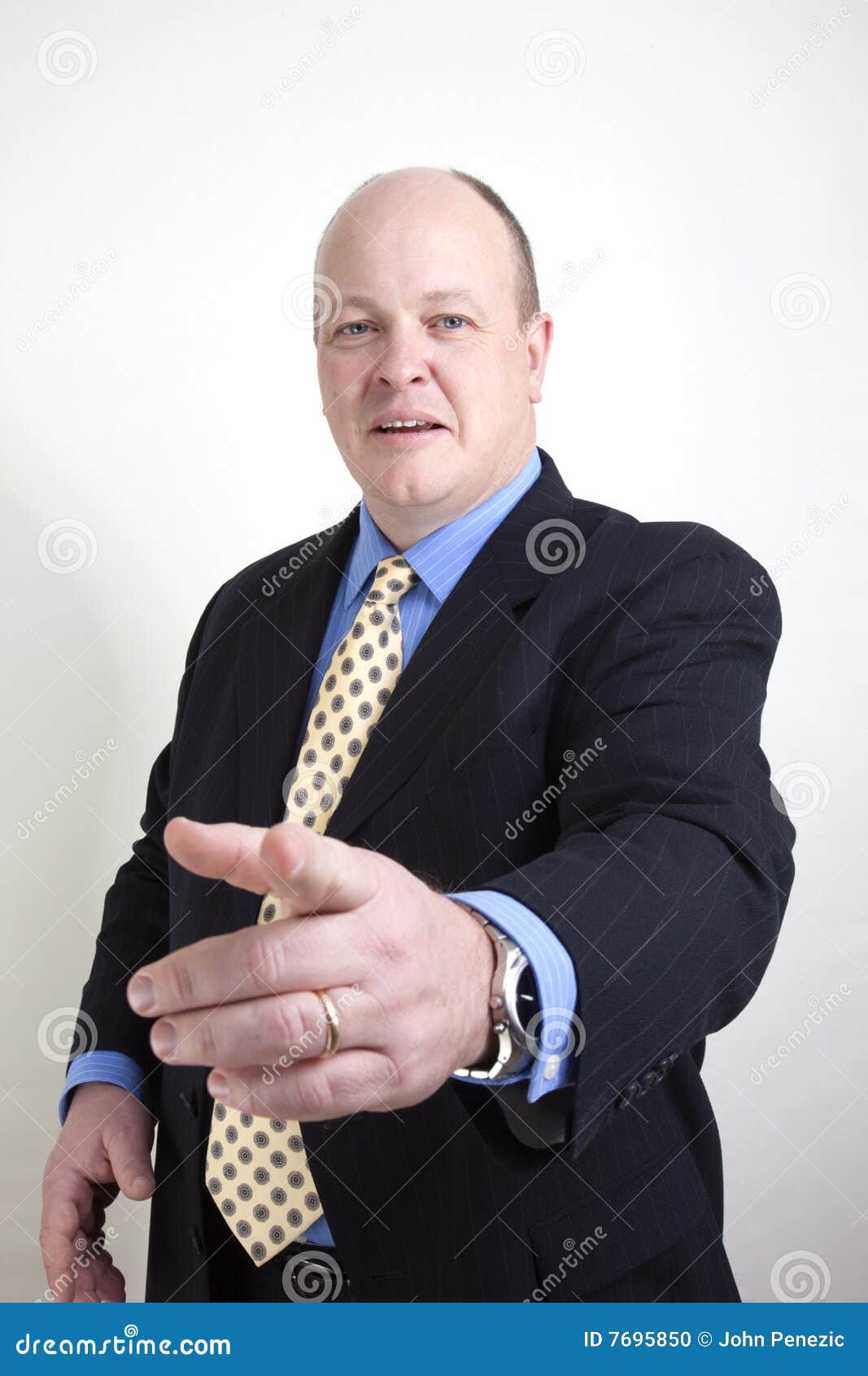Pointing out stock photo. Image of handshake, male, business - 7695850