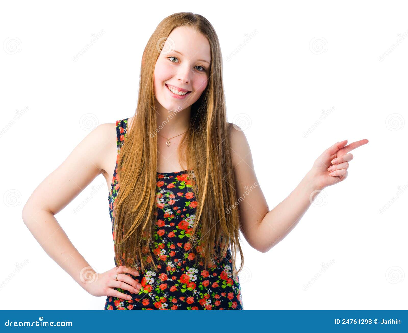 Pointing right stock photo. Image of beautiful, isolated - 24761298