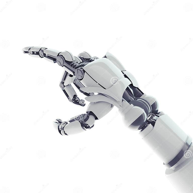 Pointing robotic arm stock illustration. Illustration of robot - 28891198