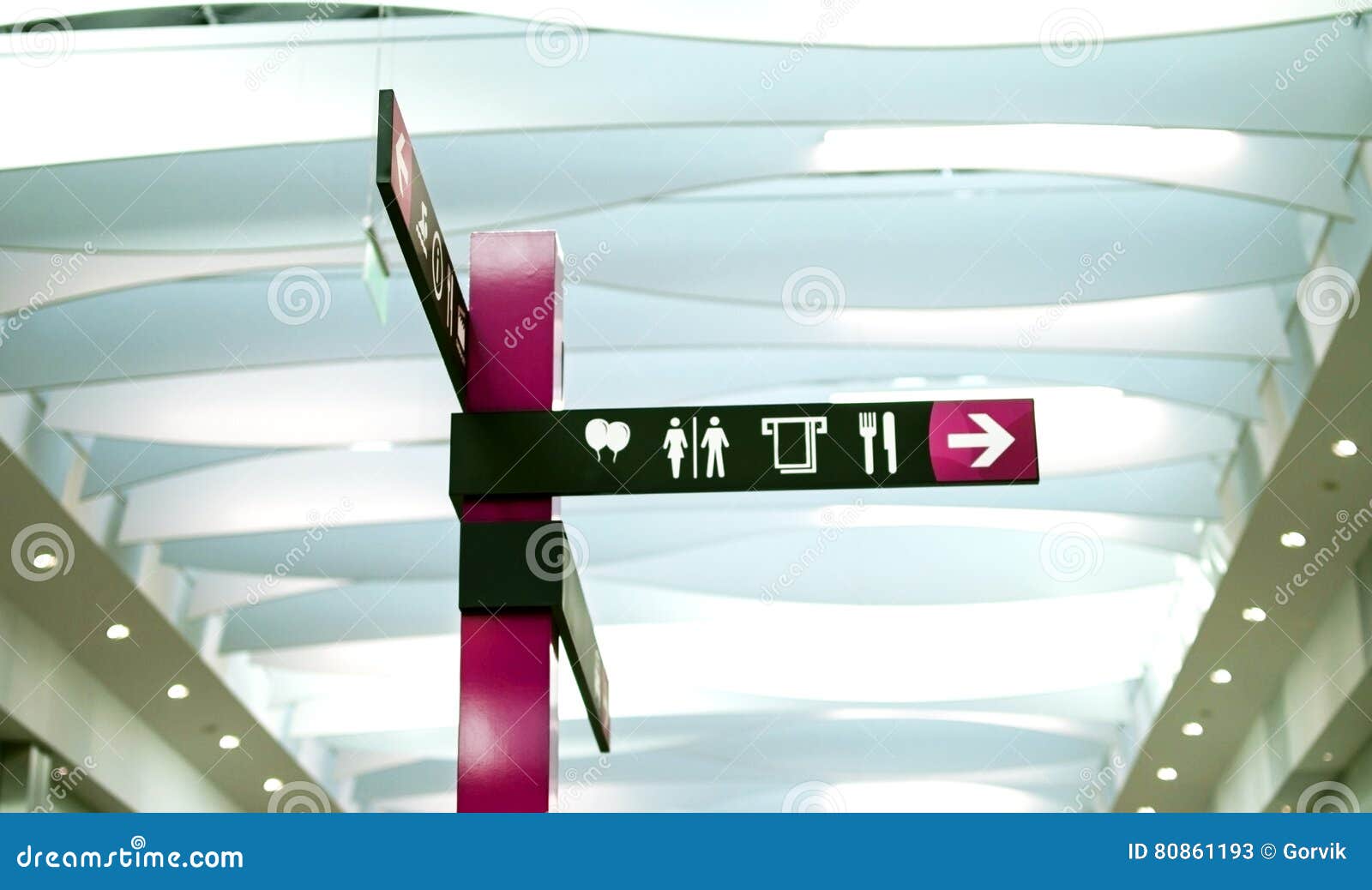 Pointing Signs with Information Stock Illustration - Illustration of ...