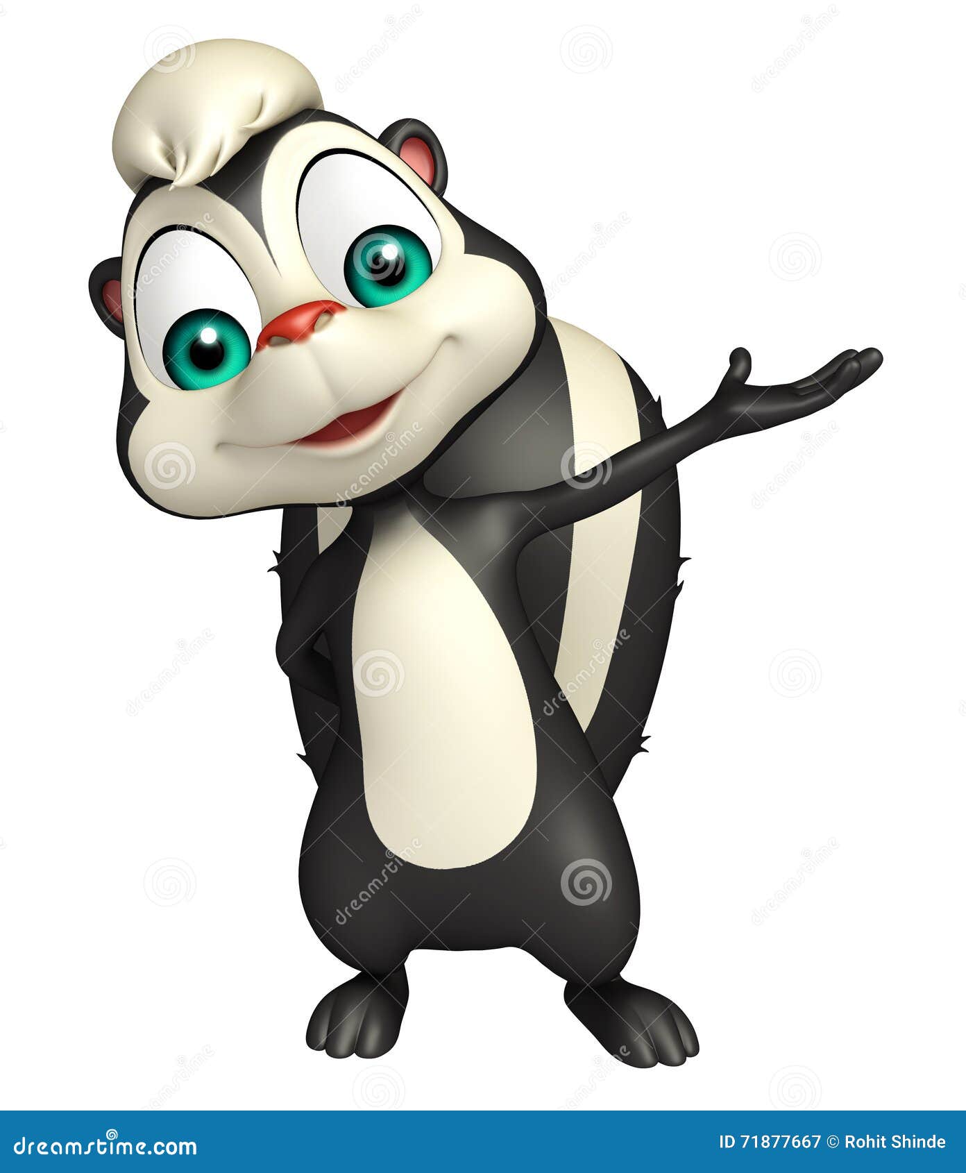 Pointing Skunk Cartoon Character Stock Illustration | CartoonDealer.com ...