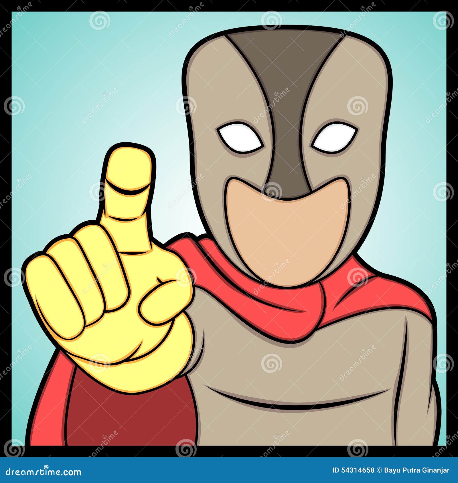 Pointing Superhero stock vector. Illustration of courage - 54314658