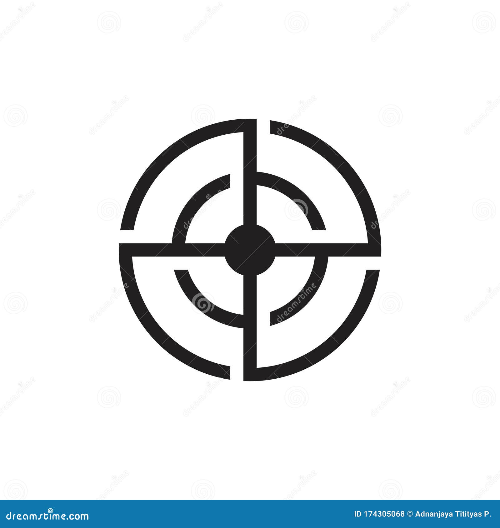 Pointing Target Circle Design Symbol Vector Stock Vector - Illustration ...