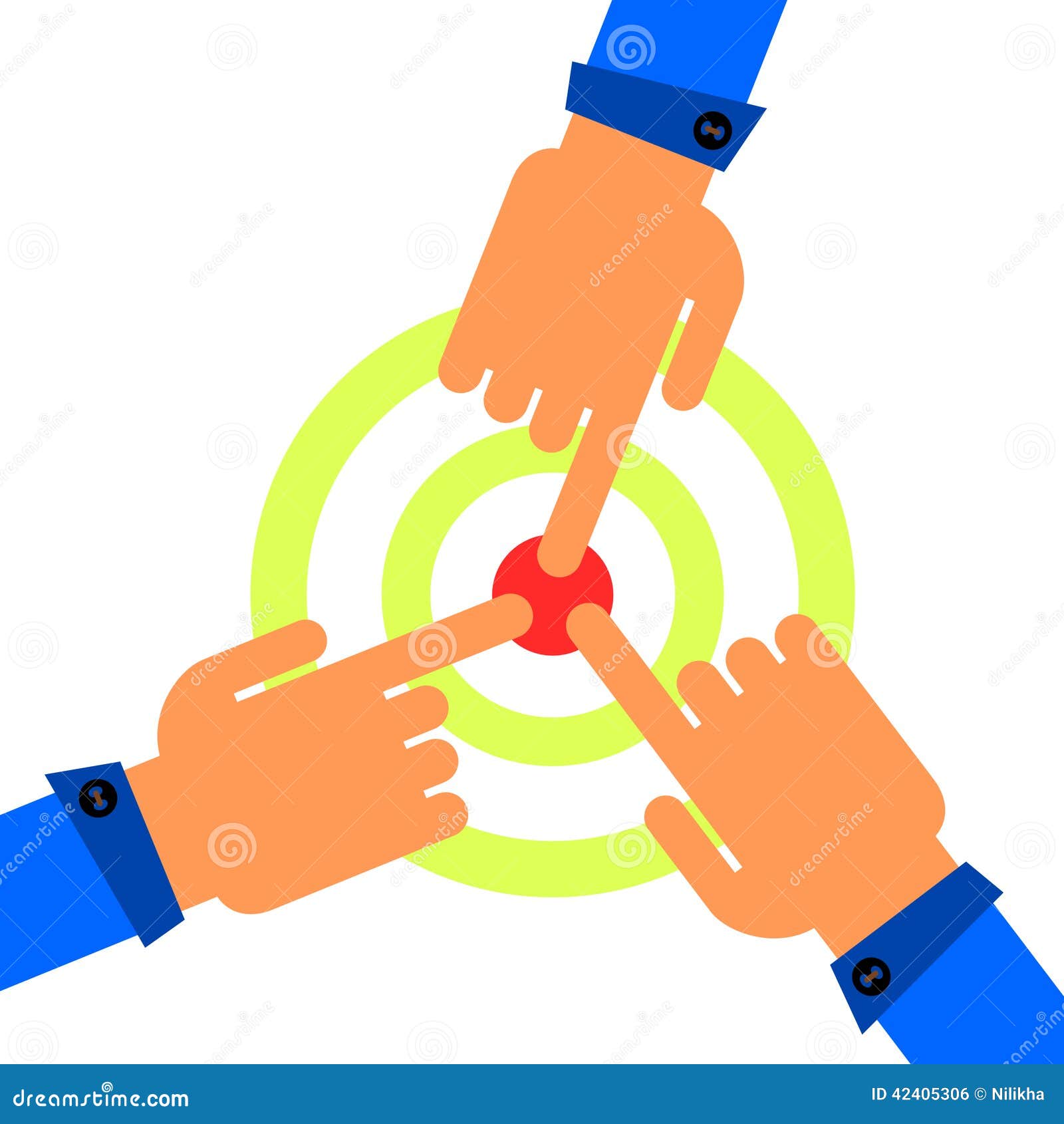 Pointing at target stock illustration. Illustration of hand - 42405306