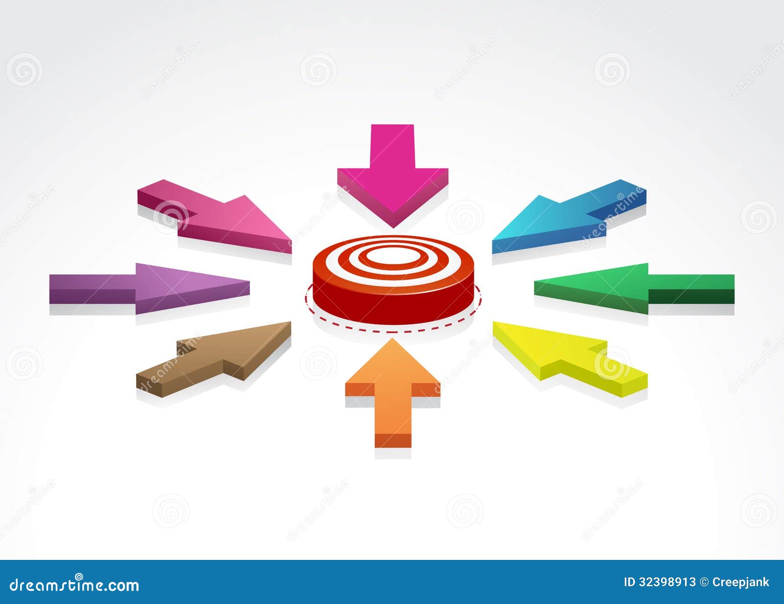 Pointing to target stock illustration. Illustration of clip - 32398913