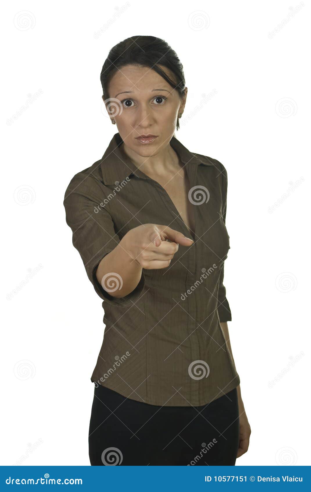 Pointing to you stock image. Image of girl, pretty, attitude - 10577151