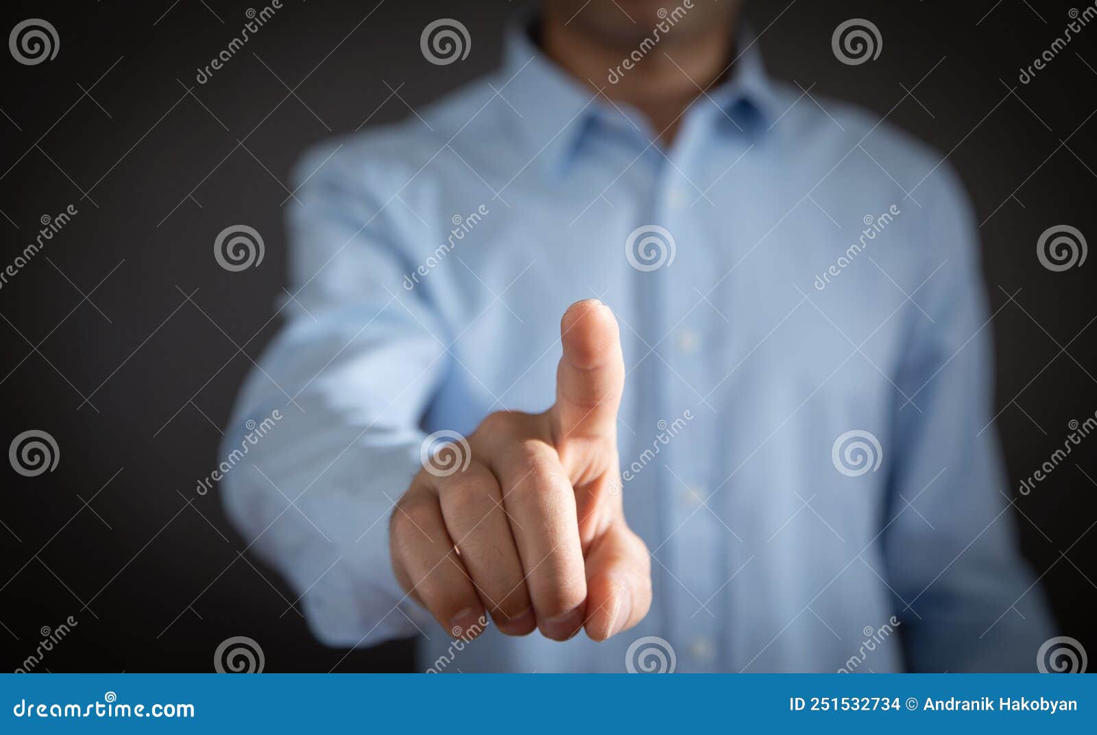 Pointing or Touching Finger in Screen Stock Photo - Image of business ...