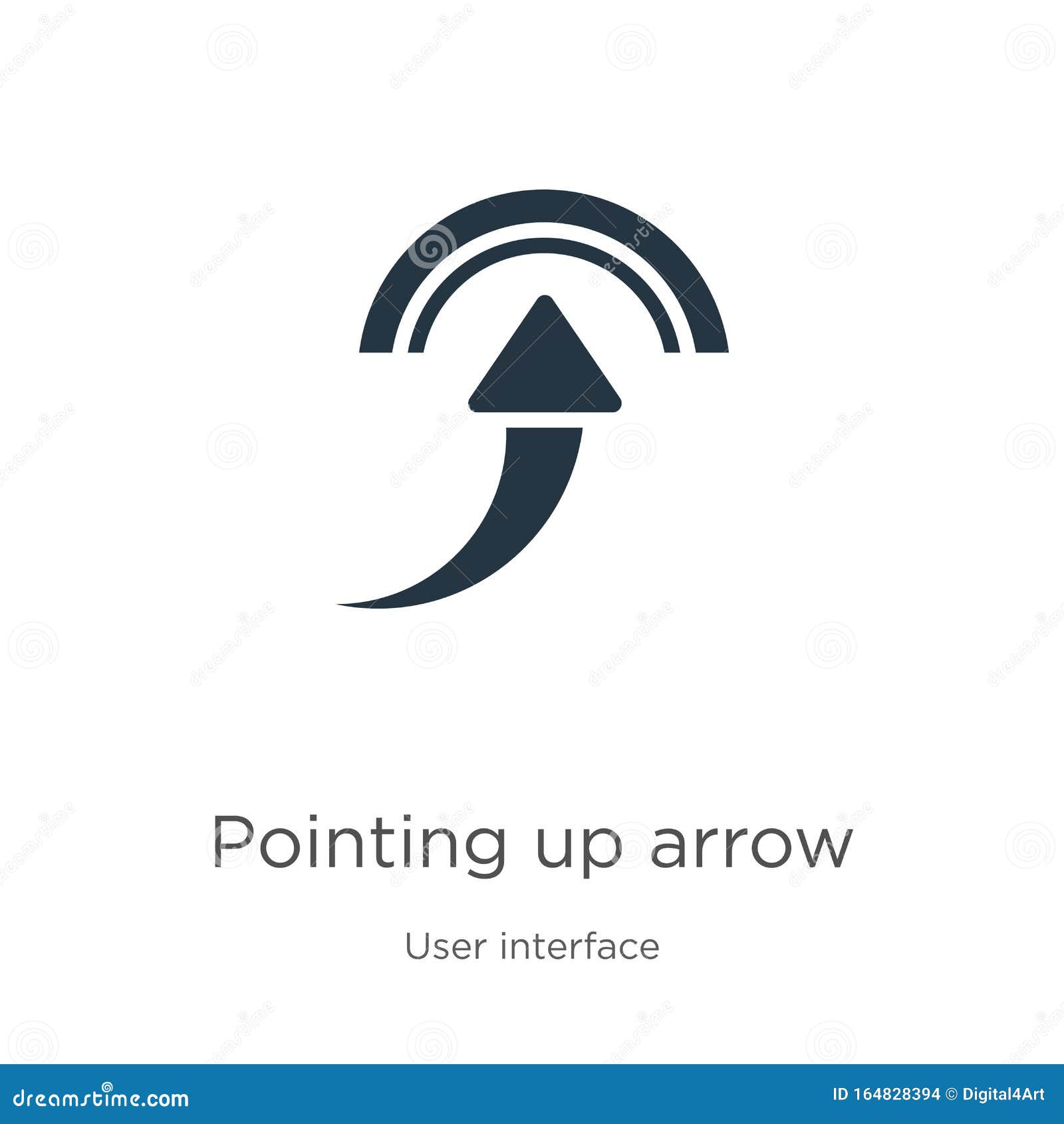 Pointing Up Arrow Icon Vector. Trendy Flat Pointing Up Arrow Icon from ...