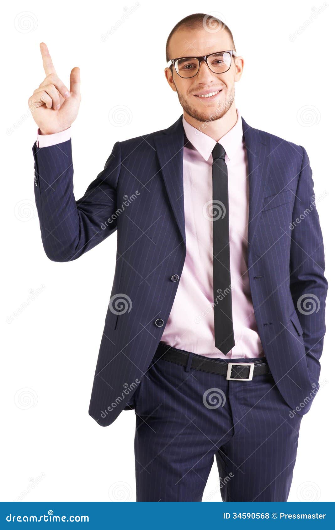 Pointing upwards stock photo. Image of male, caucasian - 34590568