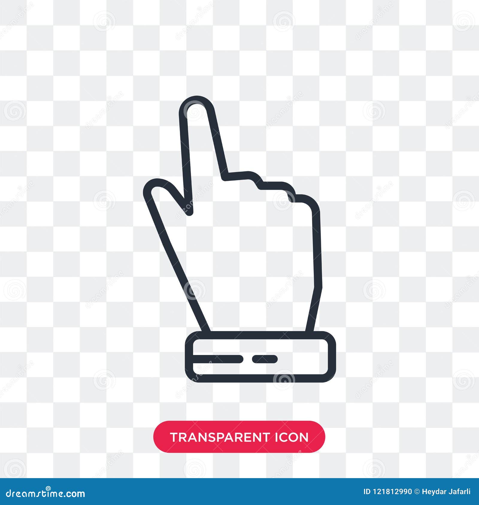 Pointing Vector Icon Isolated on Transparent Background, Pointing Logo ...