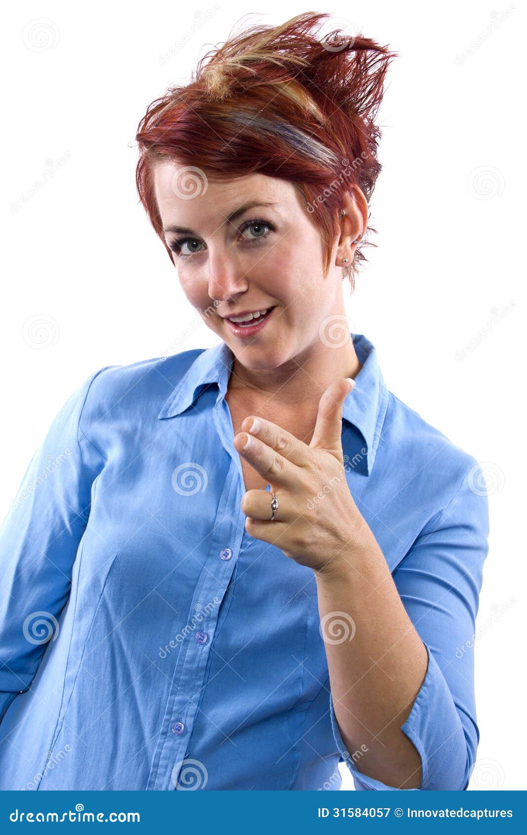 Pointing at Viewer stock image. Image of attractive, gesture - 31584057