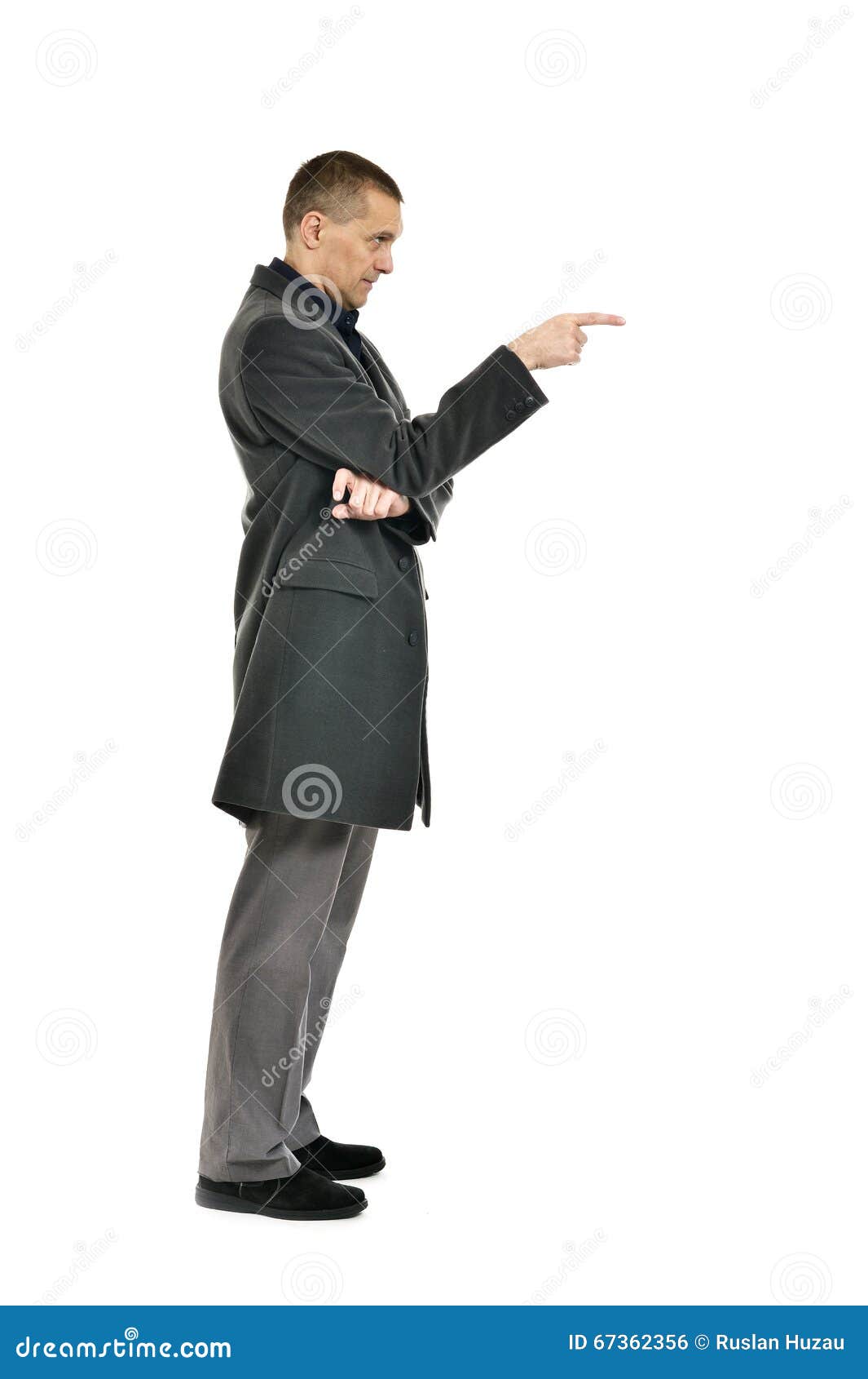 Pointing on White Background Stock Photo - Image of corporate, business ...