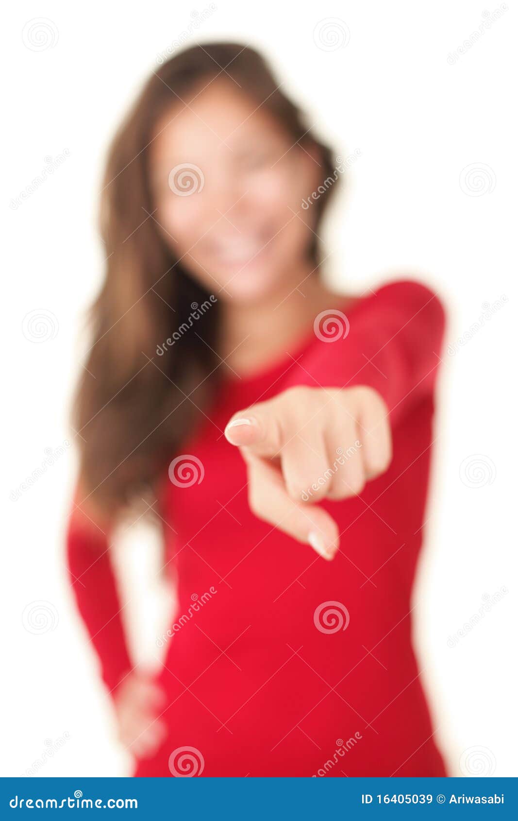 Pointing woman stock image. Image of copy, camera, businesswoman - 16405039