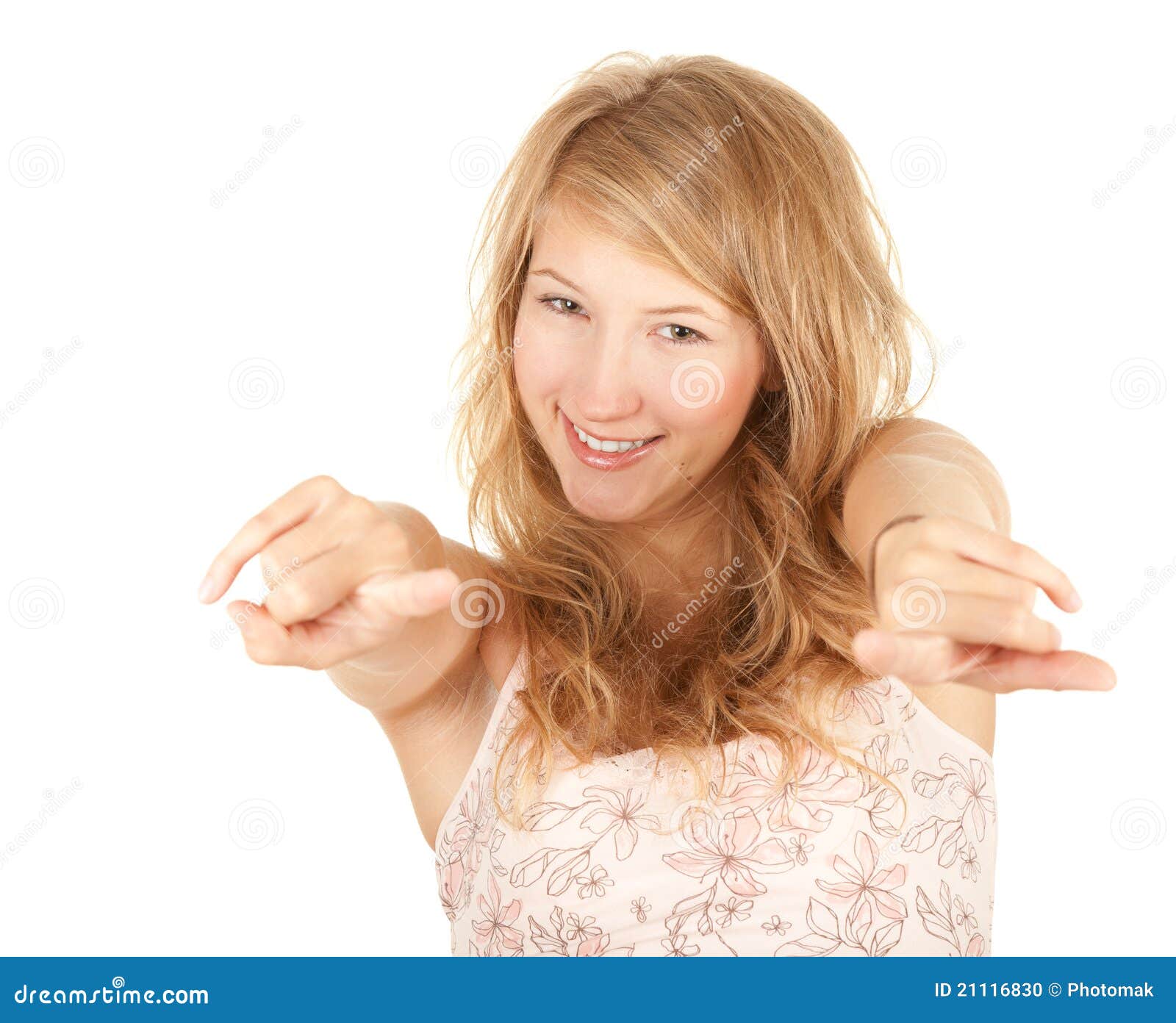Pointing you girl stock photo. Image of student, studio - 21116830