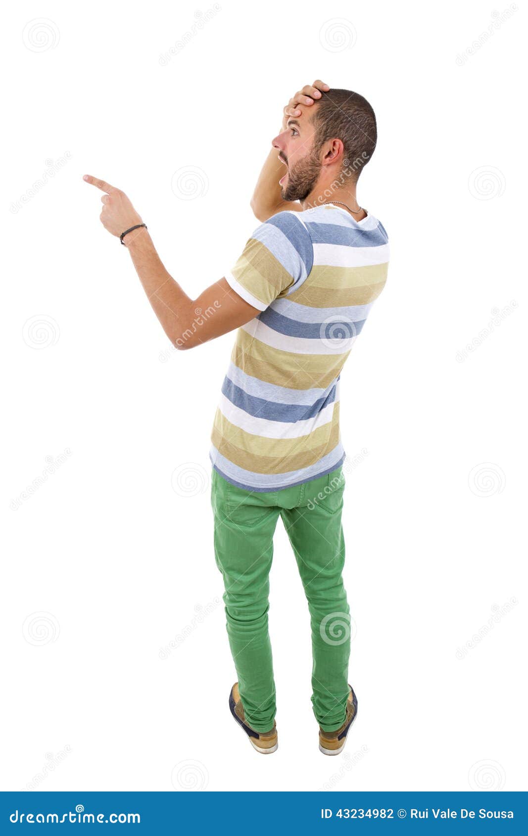 Pointing stock photo. Image of twenties, casual, studio - 43234982