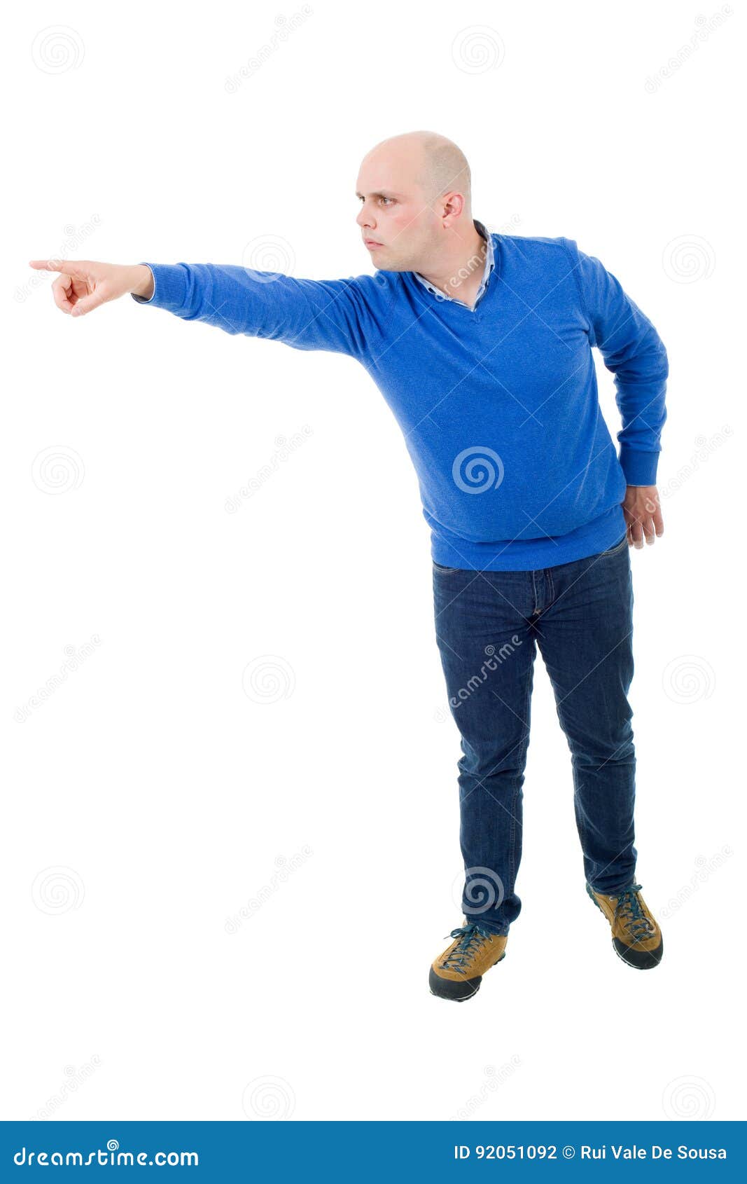 Pointing stock photo. Image of emotion, studio, dude - 92051092