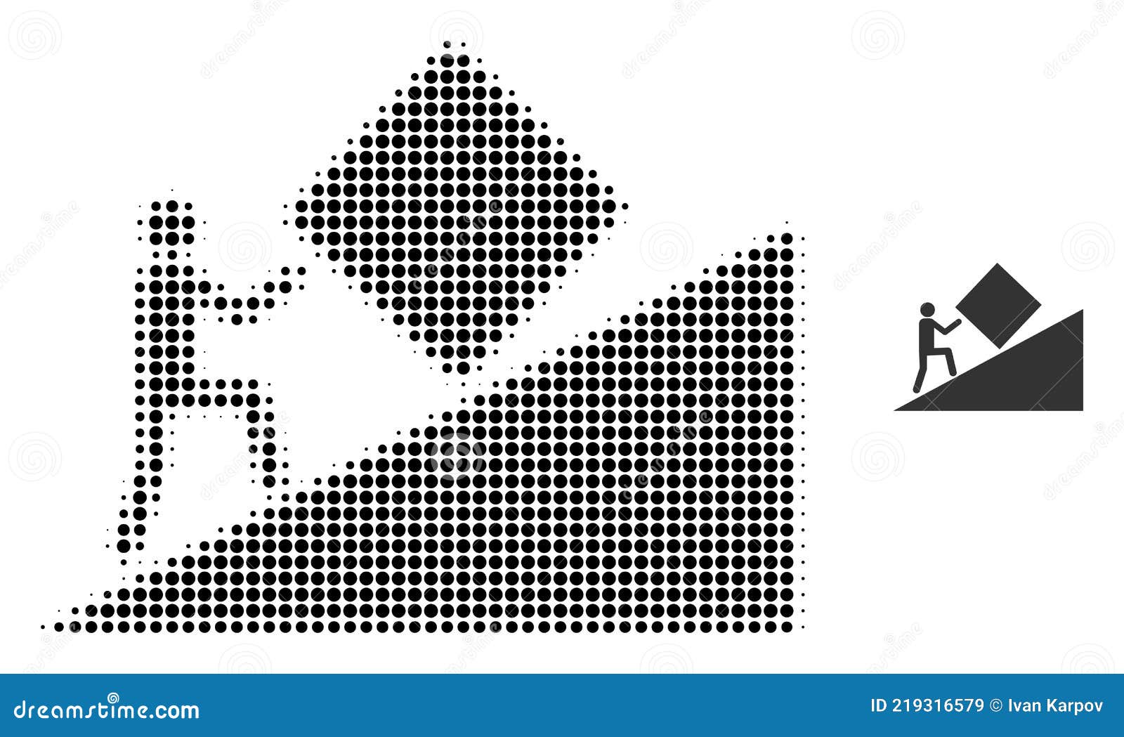 Pointless Task Halftone Dot Icon Stock Vector - Illustration of ...