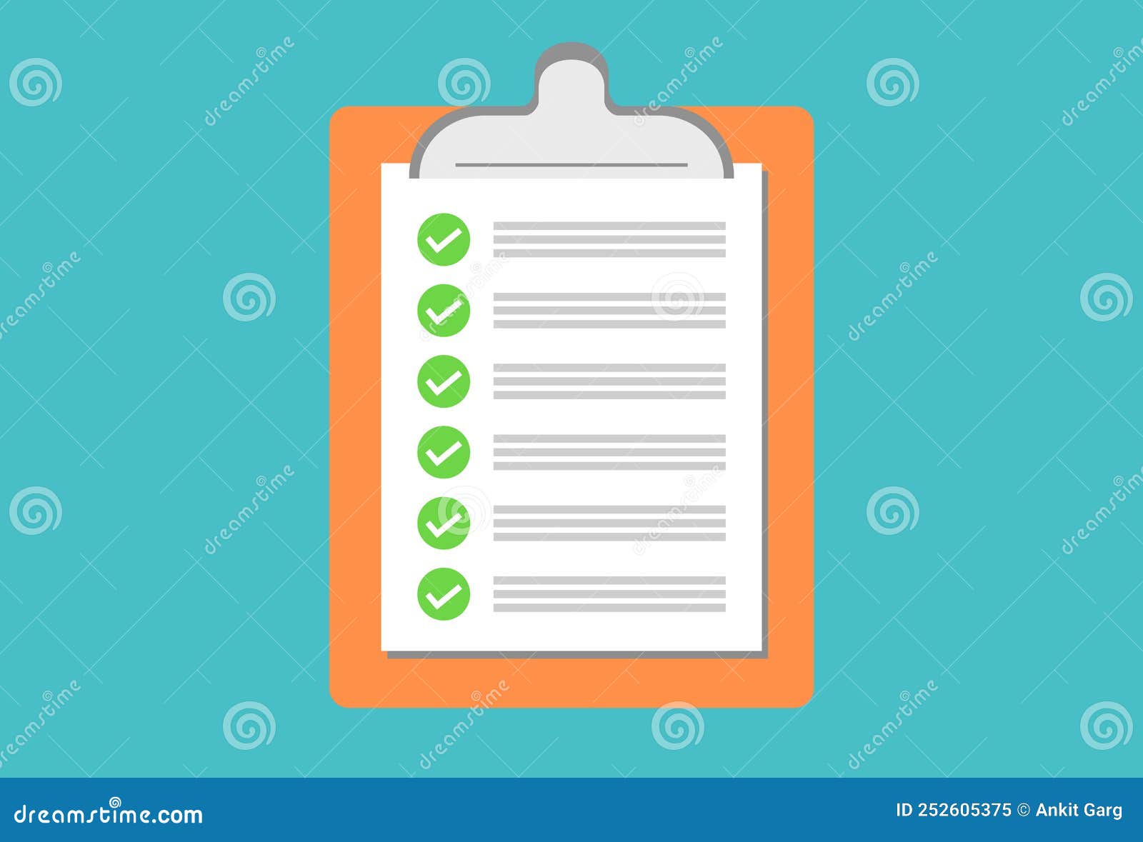 Points Checked Clipboard Illustration Checklist Schedule Icon Stock ...