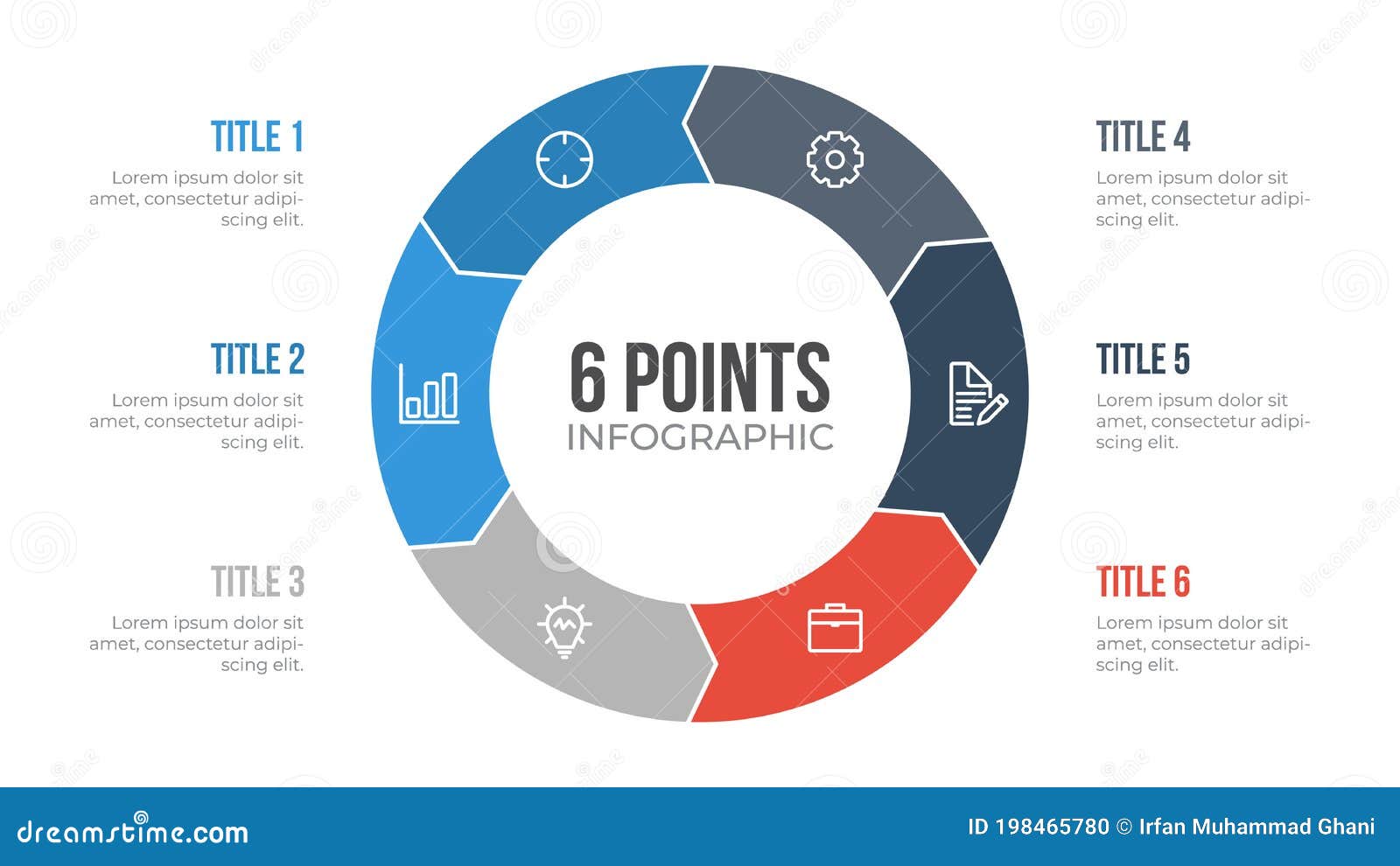 6 Points Circle Infographic Element Vector with Arrows, Can Be Used for ... 6 Points Circle Infographic Element Vector with Arrows, Can Be Used for ...