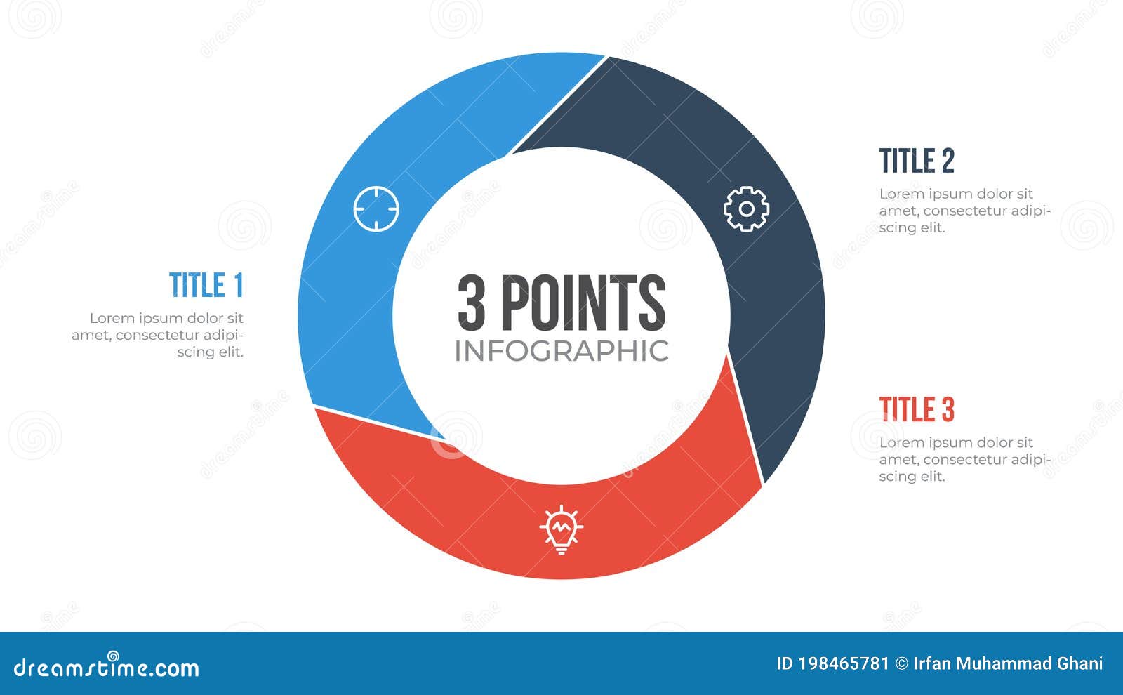 3 Points Circle Infographic Element Vector, Can Be Used for Workflow ... 3 Points Circle Infographic Element Vector, Can Be Used for Workflow ...