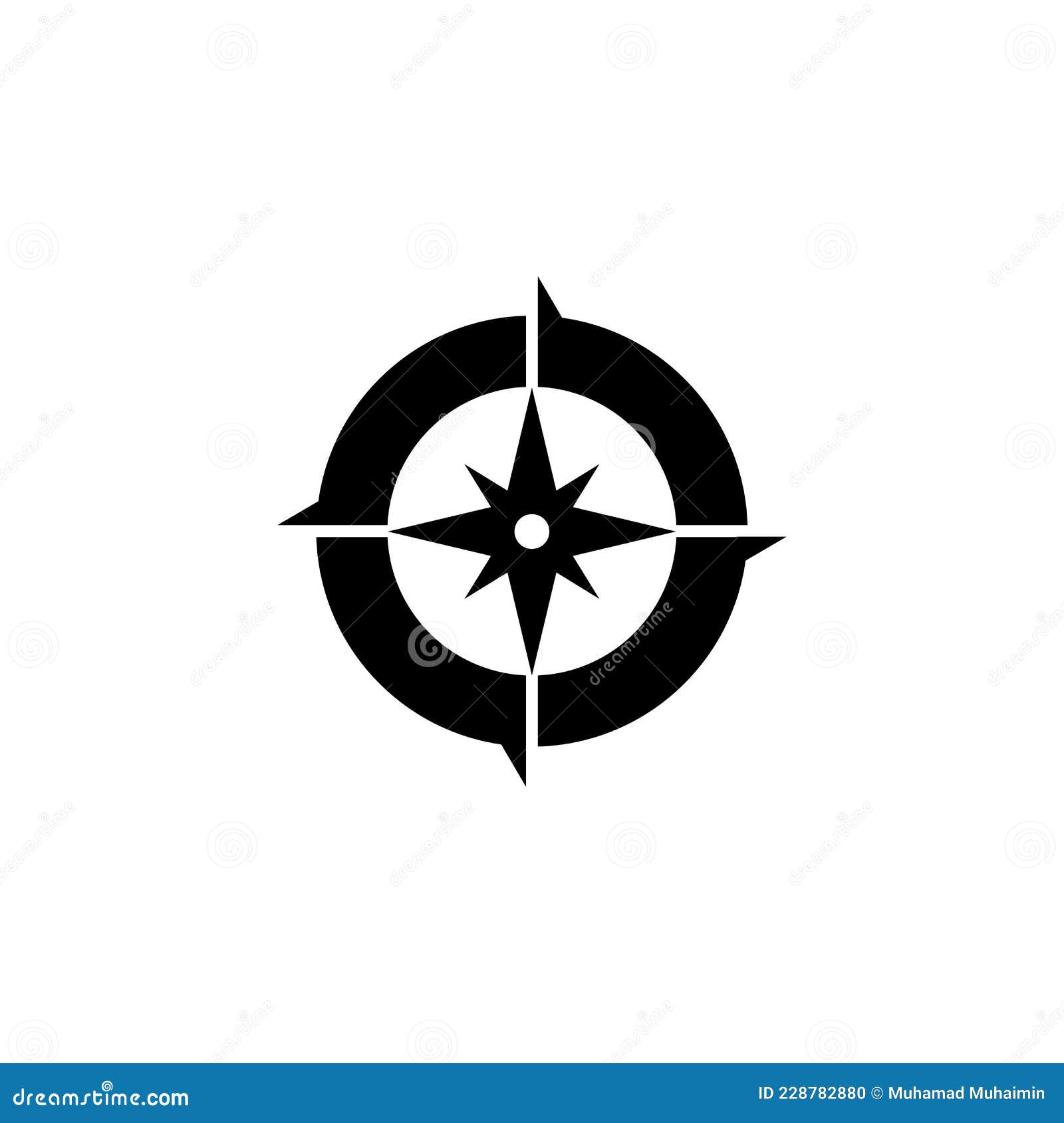 Points of the compass icon stock vector. Illustration of photographic ...