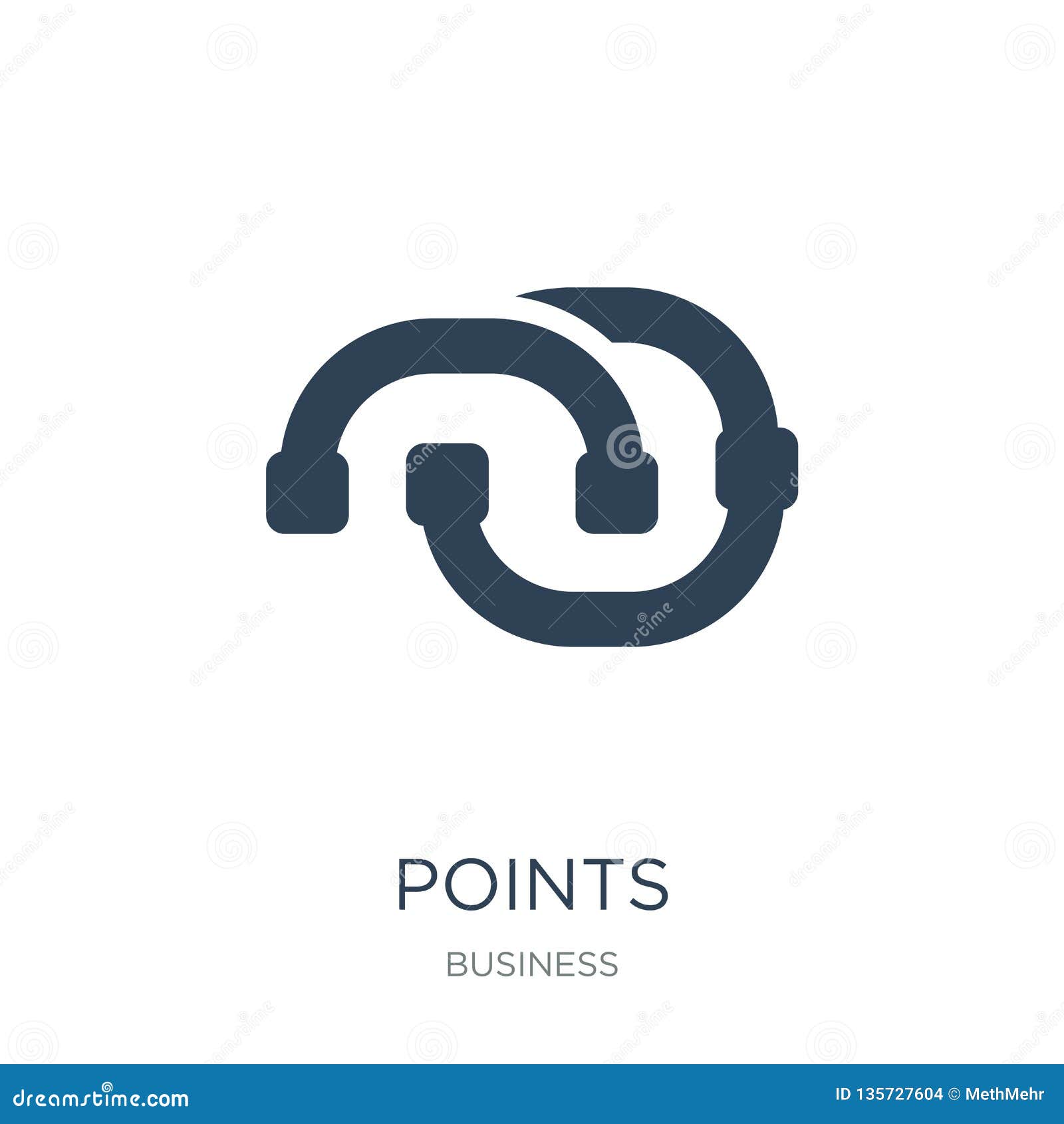 Points Connected Chart Icon in Trendy Design Style. Points Connected ...