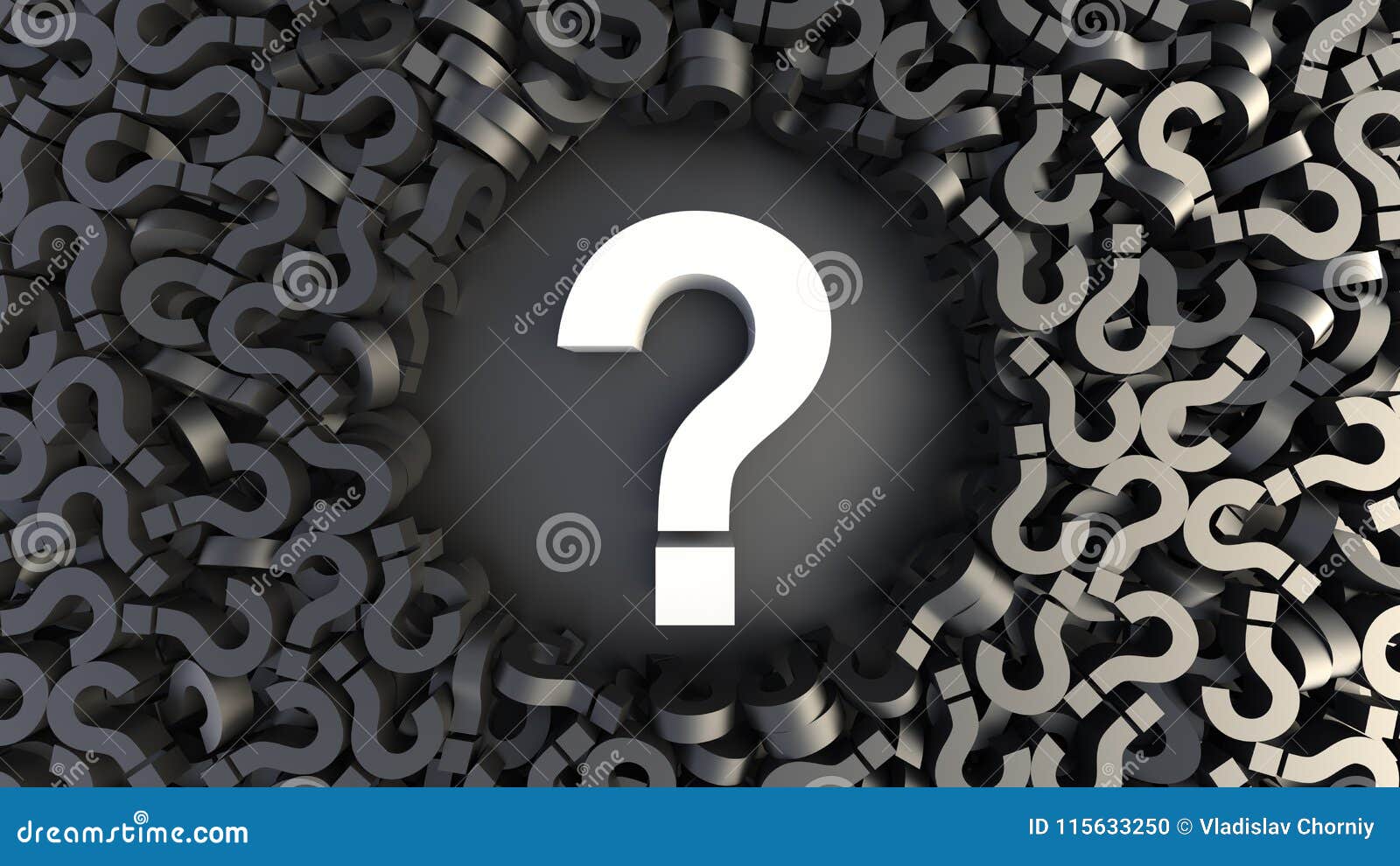 Points D'interrogation Noirs Et Blancs Illustration Stock ...