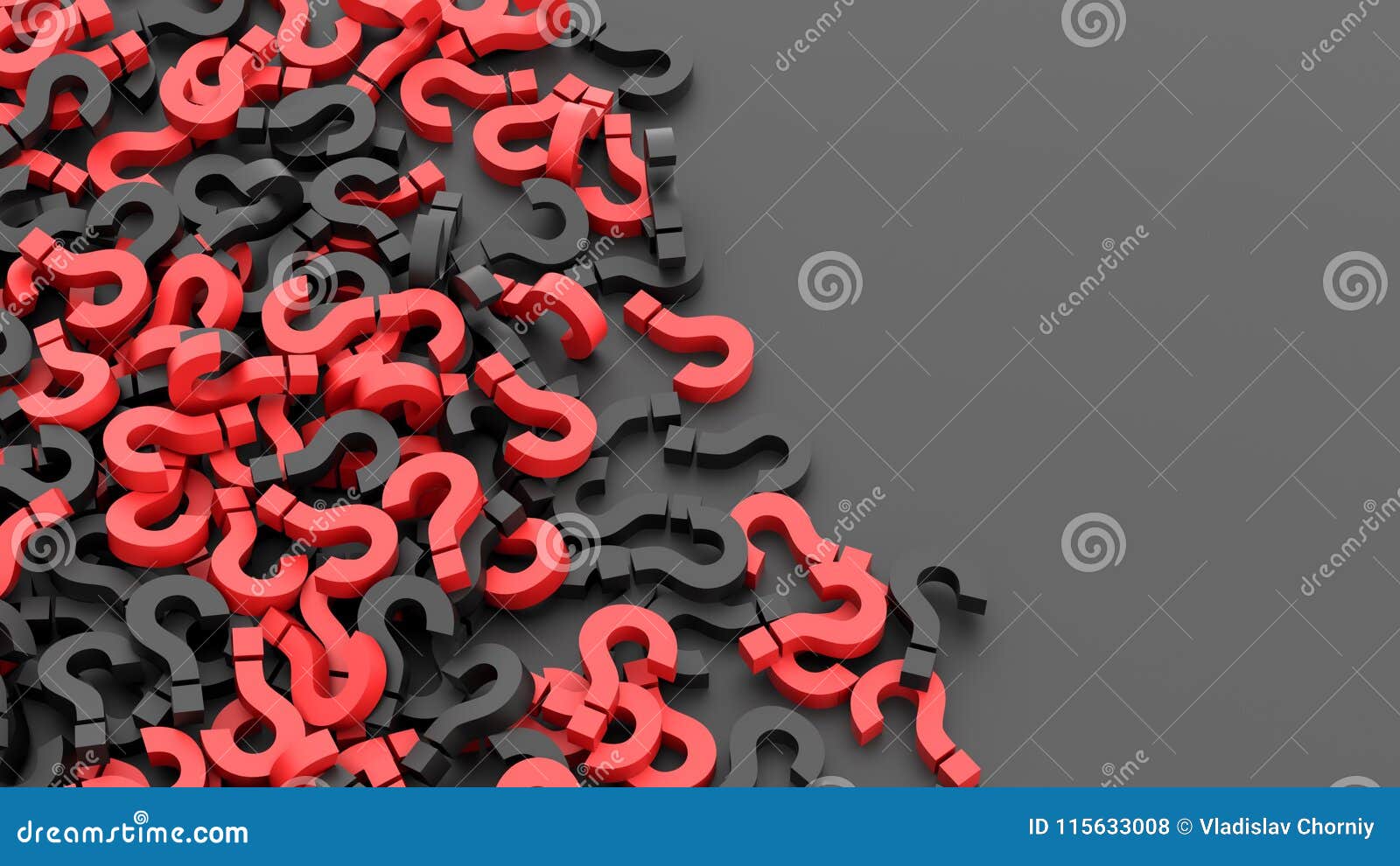Points D'interrogation Noirs Et Rouges Illustration Stock - Illustration du aide, choix: 115633008