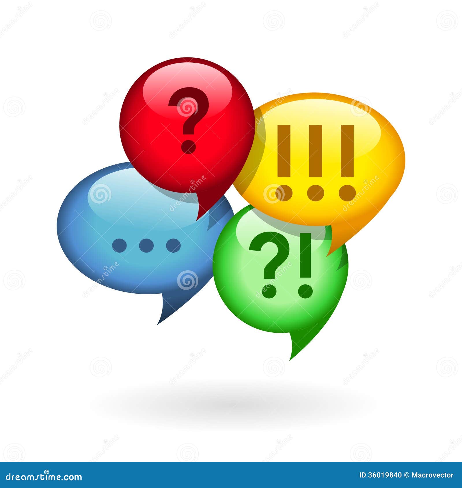 Points De Suspension, Exclamation, Points D'interrogation Illustration ...