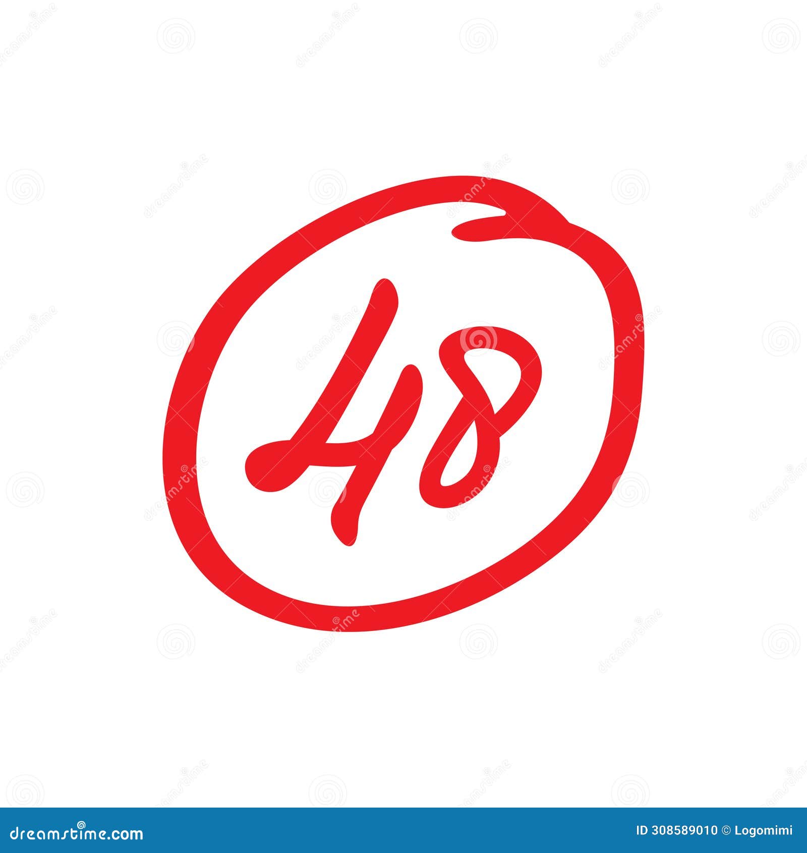 48 Points Exam Result Illustration, Forty Eight Points Test Score Stock ...