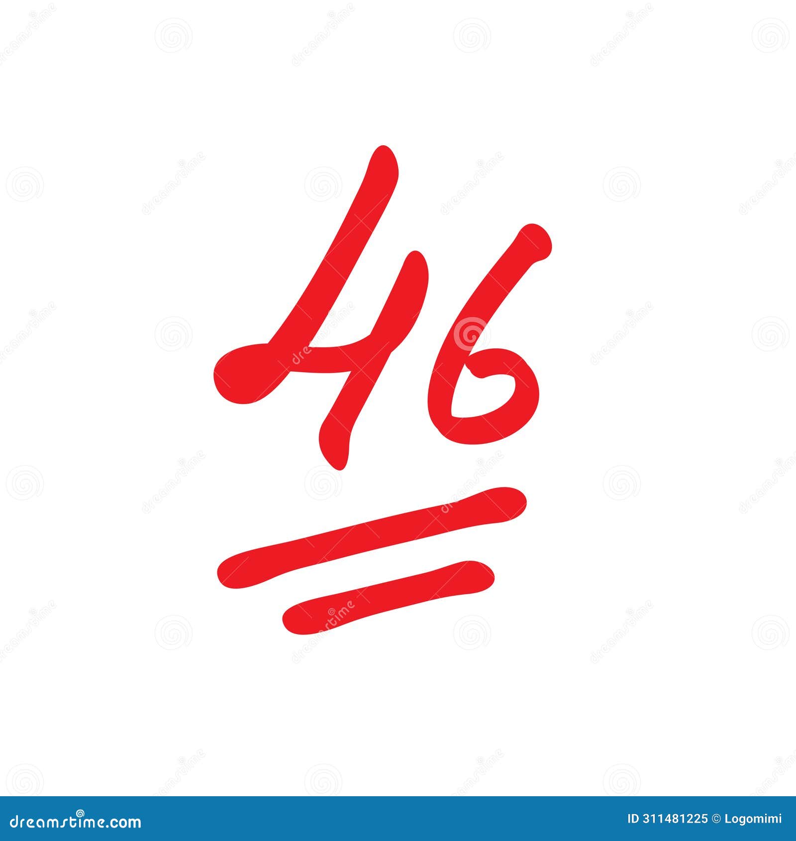 46 Points Exam Score, Forty Six Points Test Results, Vector ...