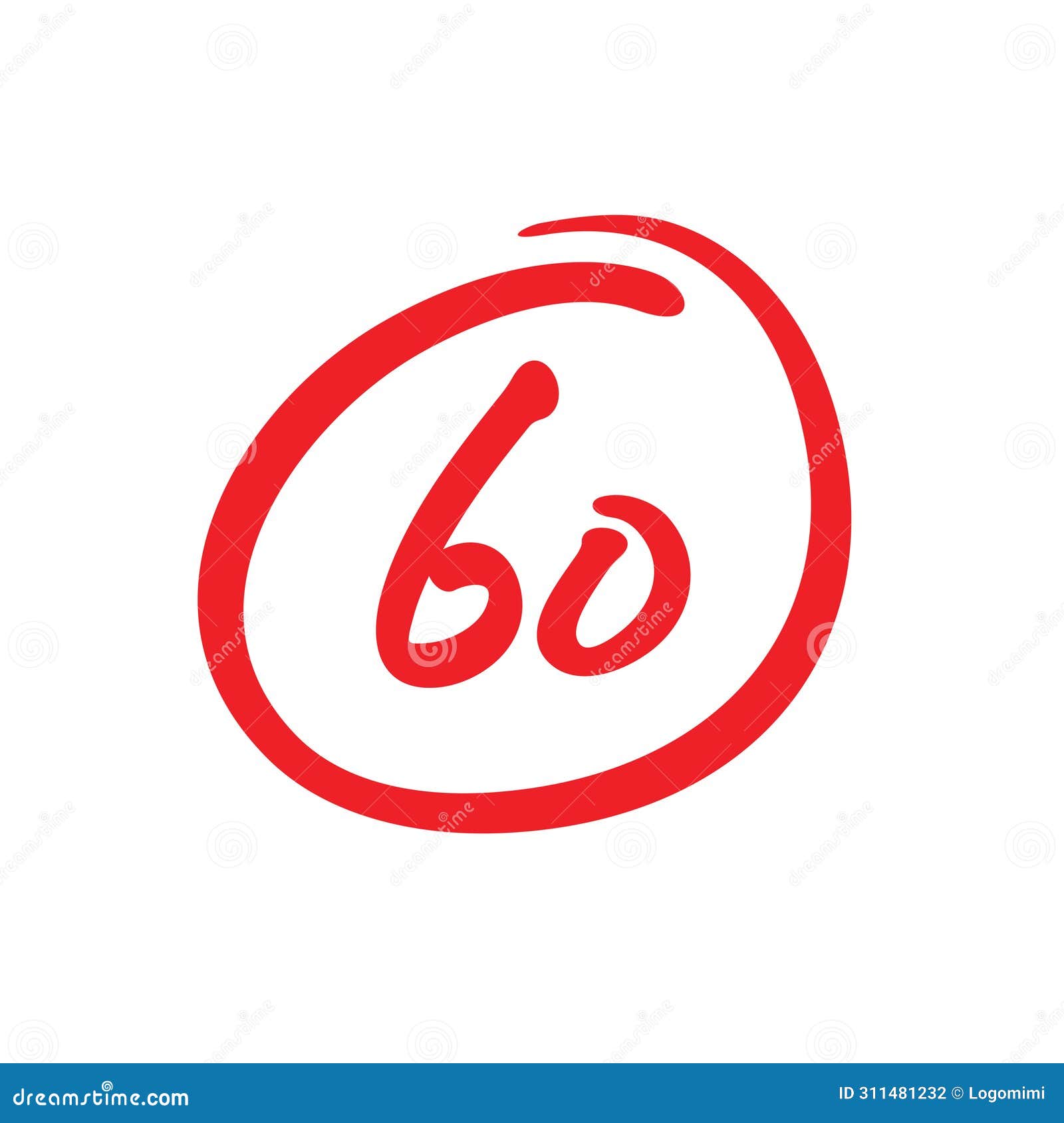 60 Points Exam Score, Sixty Points Test Score Illustration, Isolated on ...