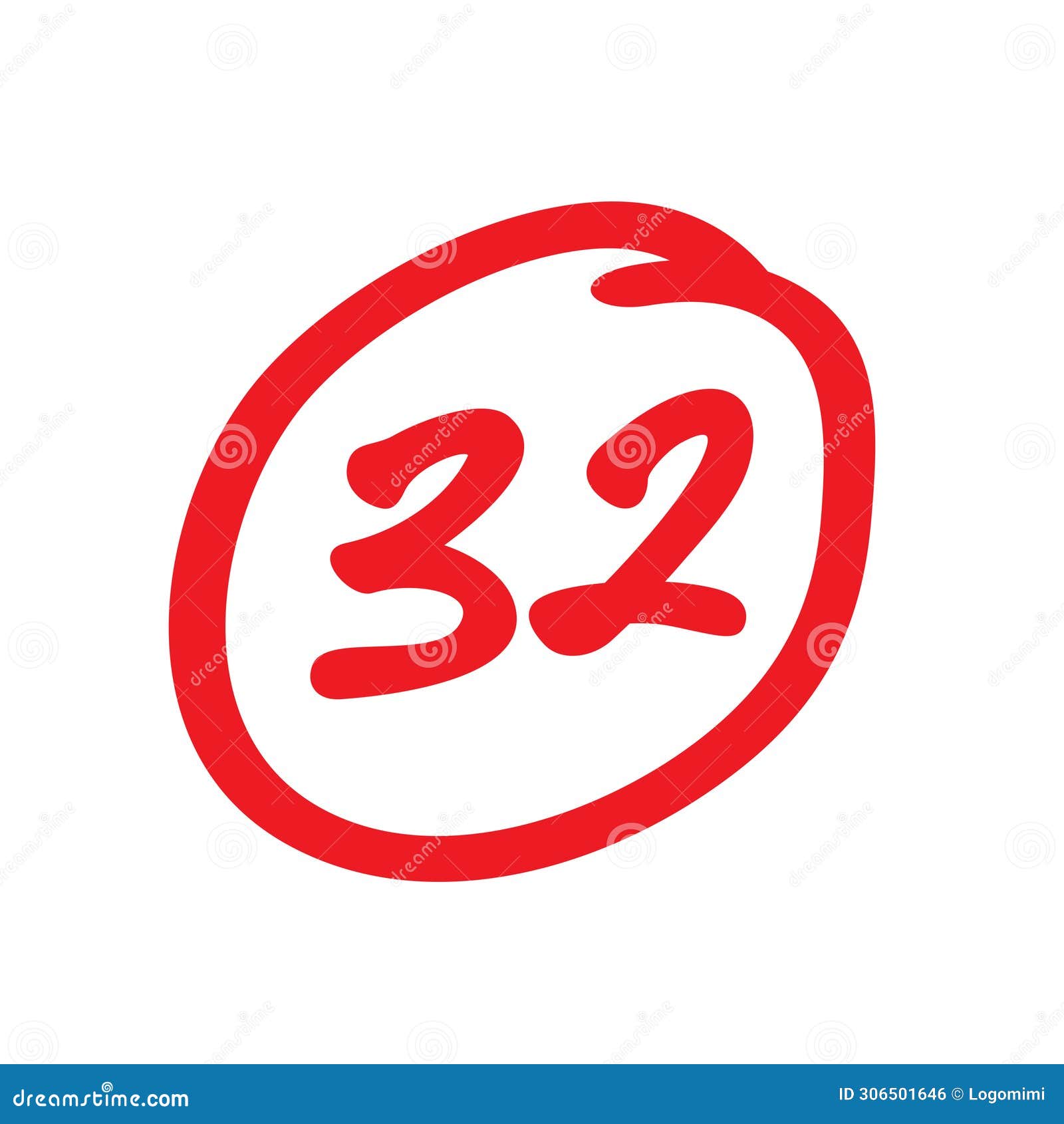 62 Points Exam Score, Thirty Five Mark, Hand Drawn Test Score Vector ...