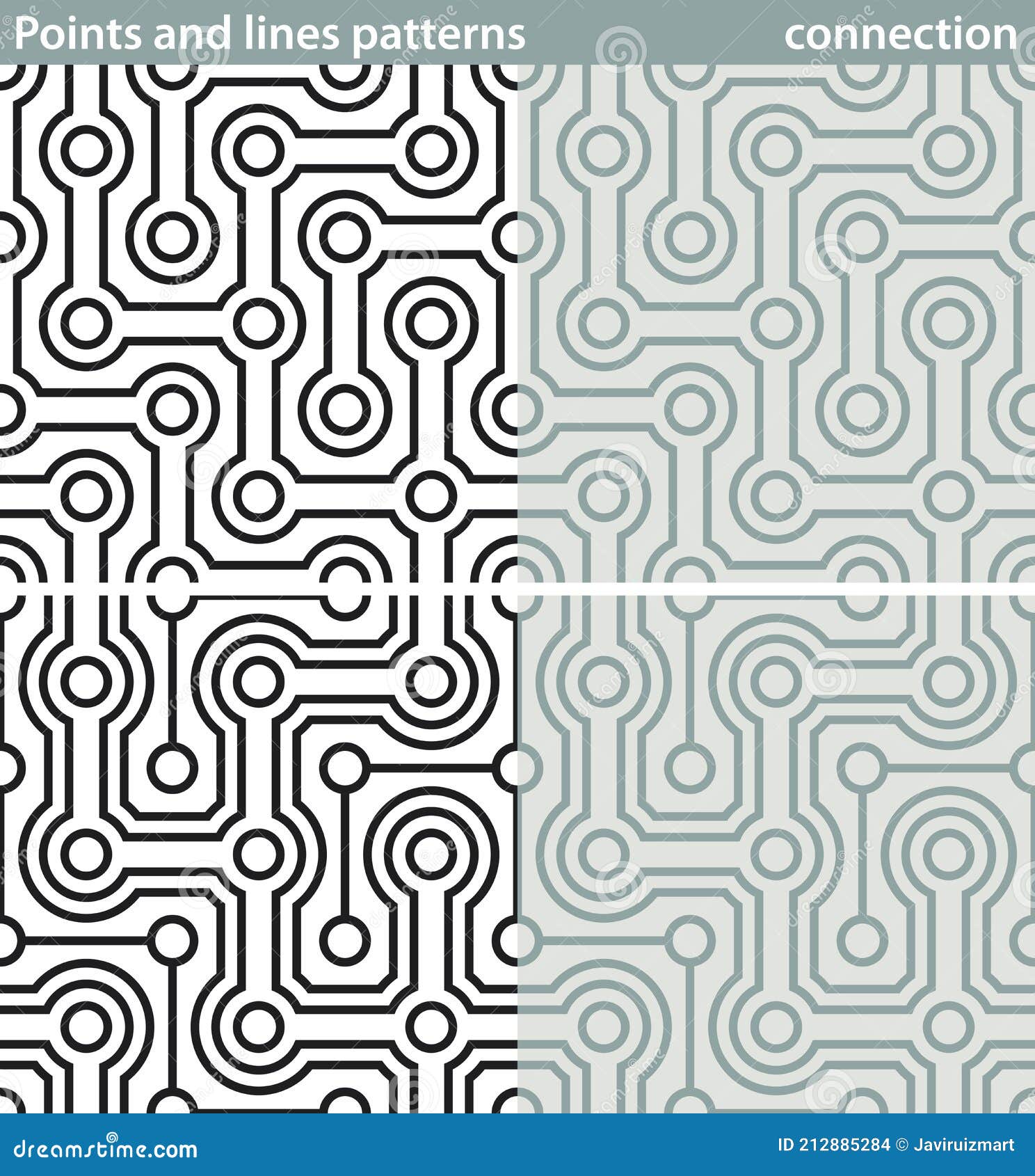 Points and Lines Patterns, Connection Stock Vector - Illustration of ...
