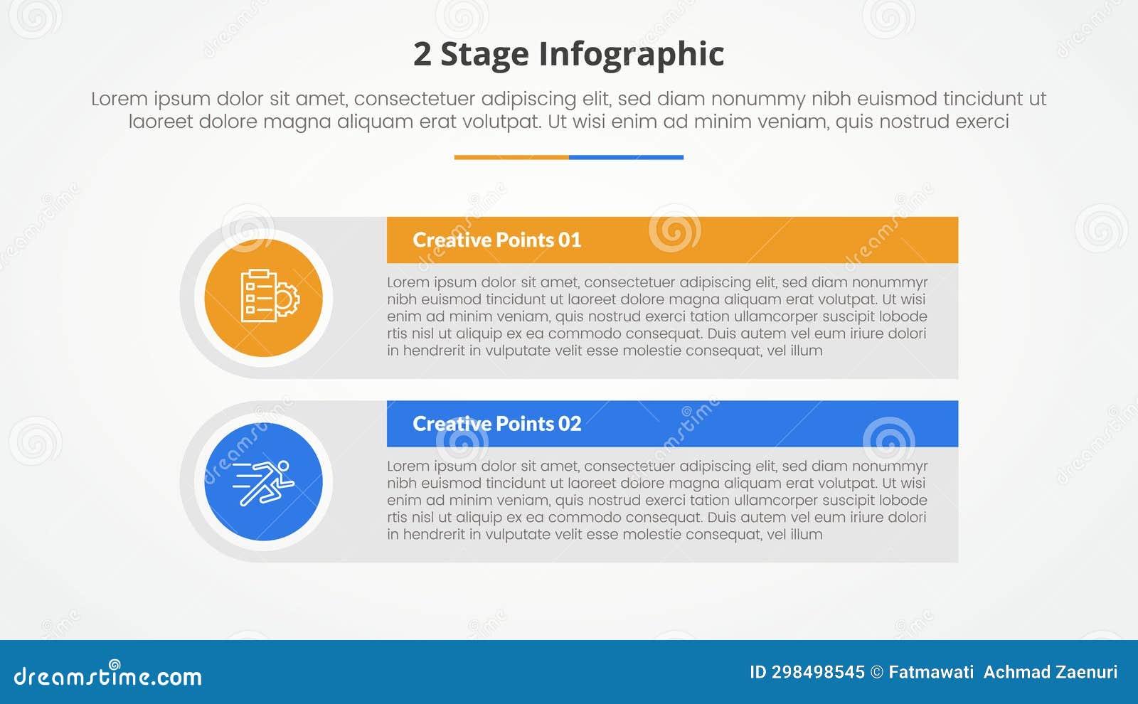 2 Points Stage Template for Comparison Opposite Infographic Concept for ...